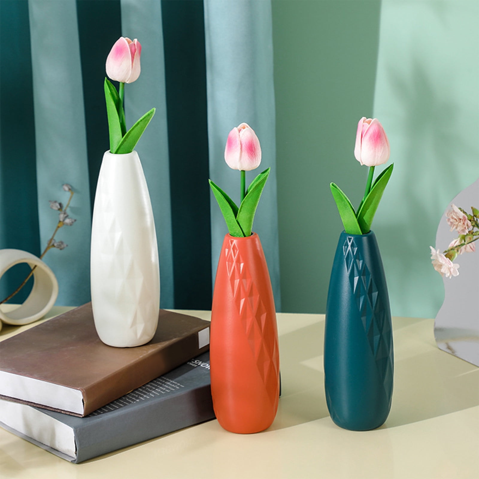 Plastic Glazed Vase, Living Room Decor, Dried Flower Pot, TV Stand ...