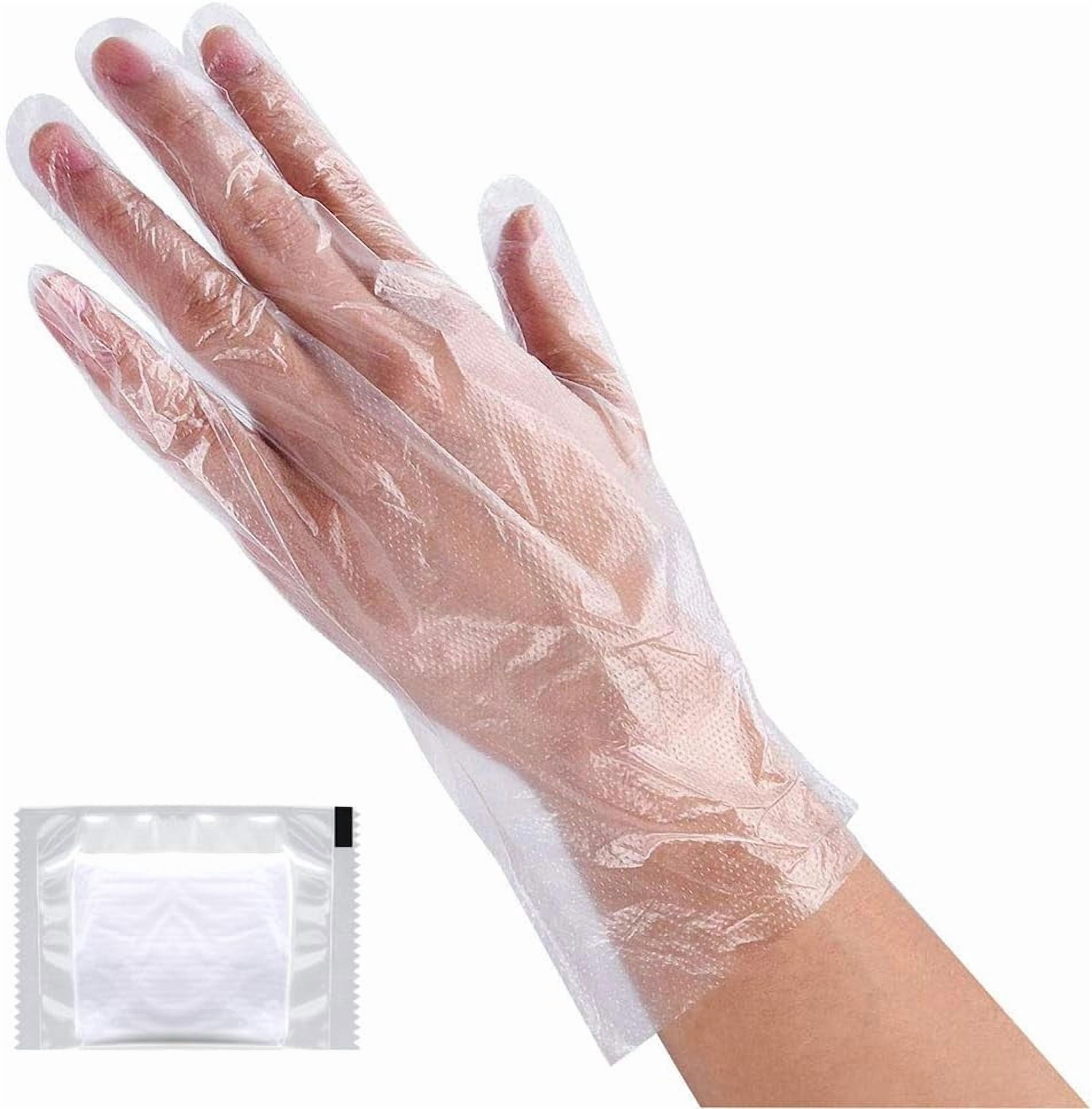 Plastic Gloves Disposable, Lebonheurs 200 Pcs Hand for Kitchen Cooking ...