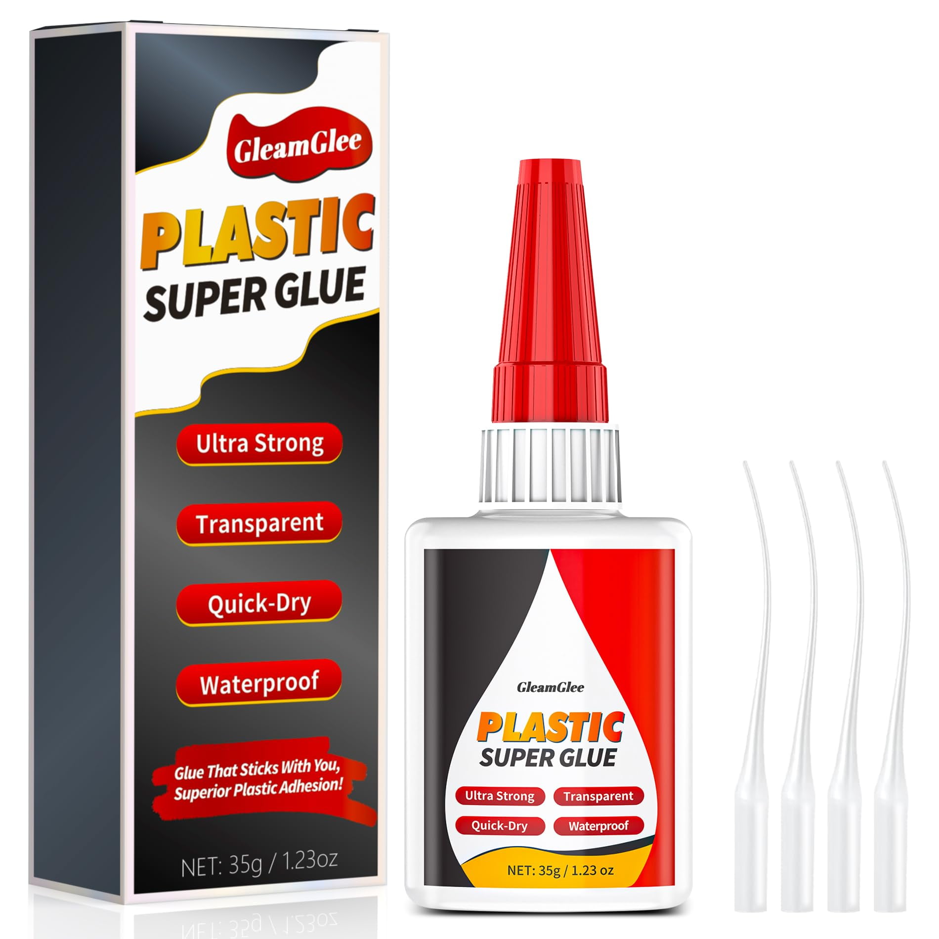 Plastic Glue 35g, Super JKF25 Glue for Plastic Repair, Heavy Duty Instant Glue - Waterproof ...