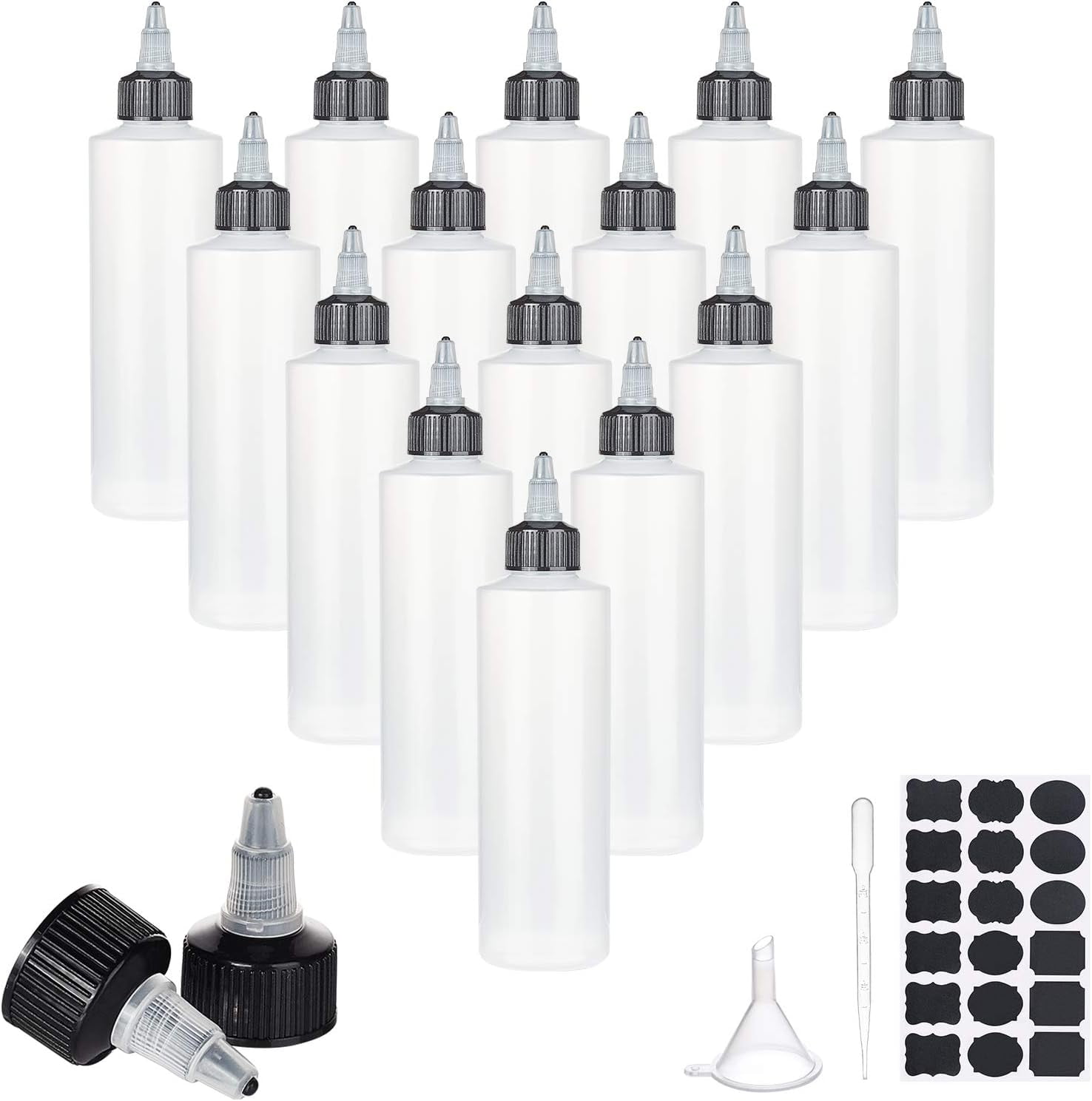 Plastic Glue Bottles with PVC Chalkboard Sticker Labels Disposable ...