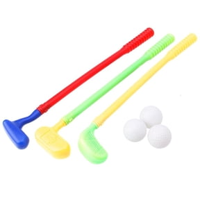 Plastic Golf Clubs for Toddlers with Bright Colors and Fun Designs