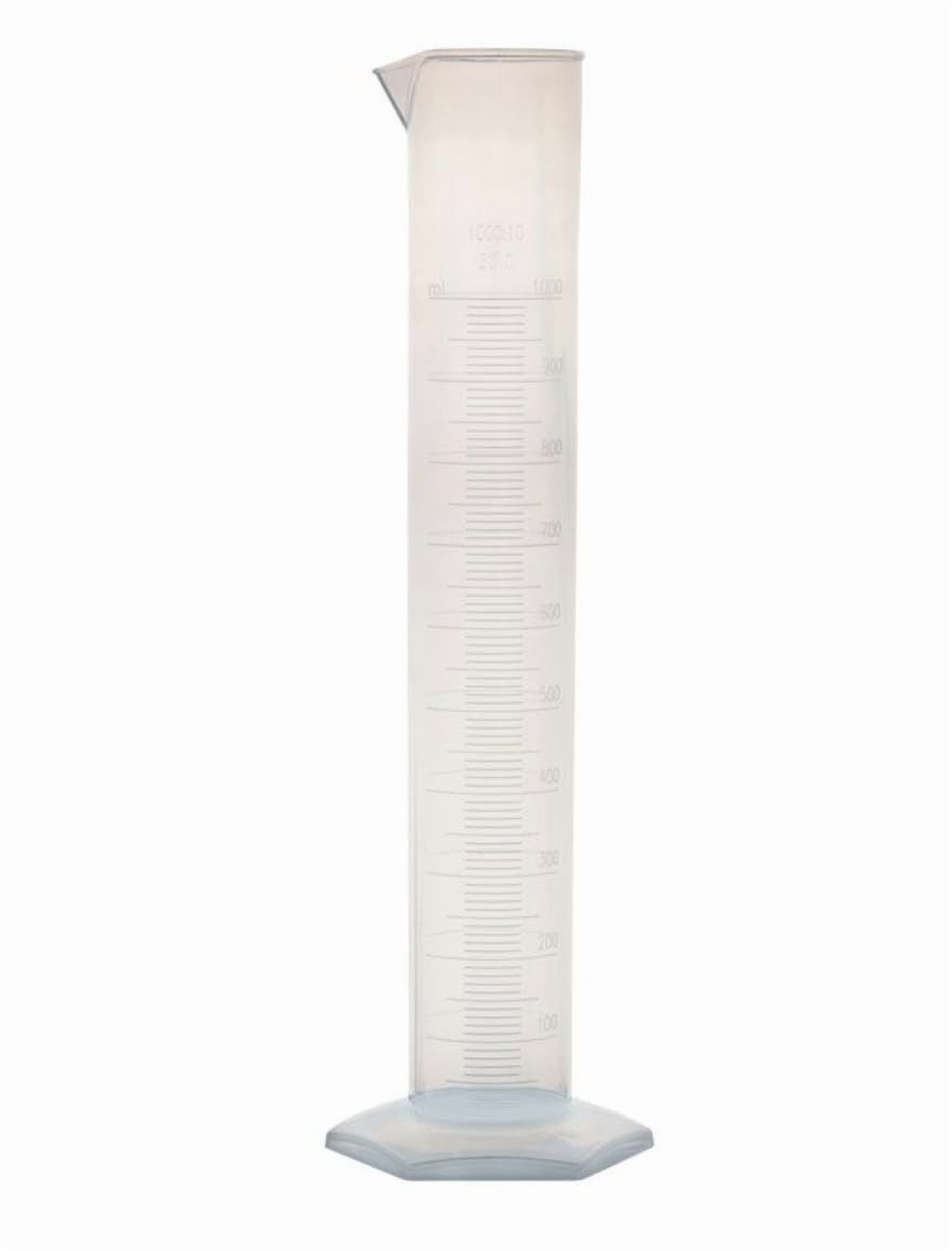 Plastic Graduated Cylinder, 1000mL - Scientific Measuring Cylinder with ...