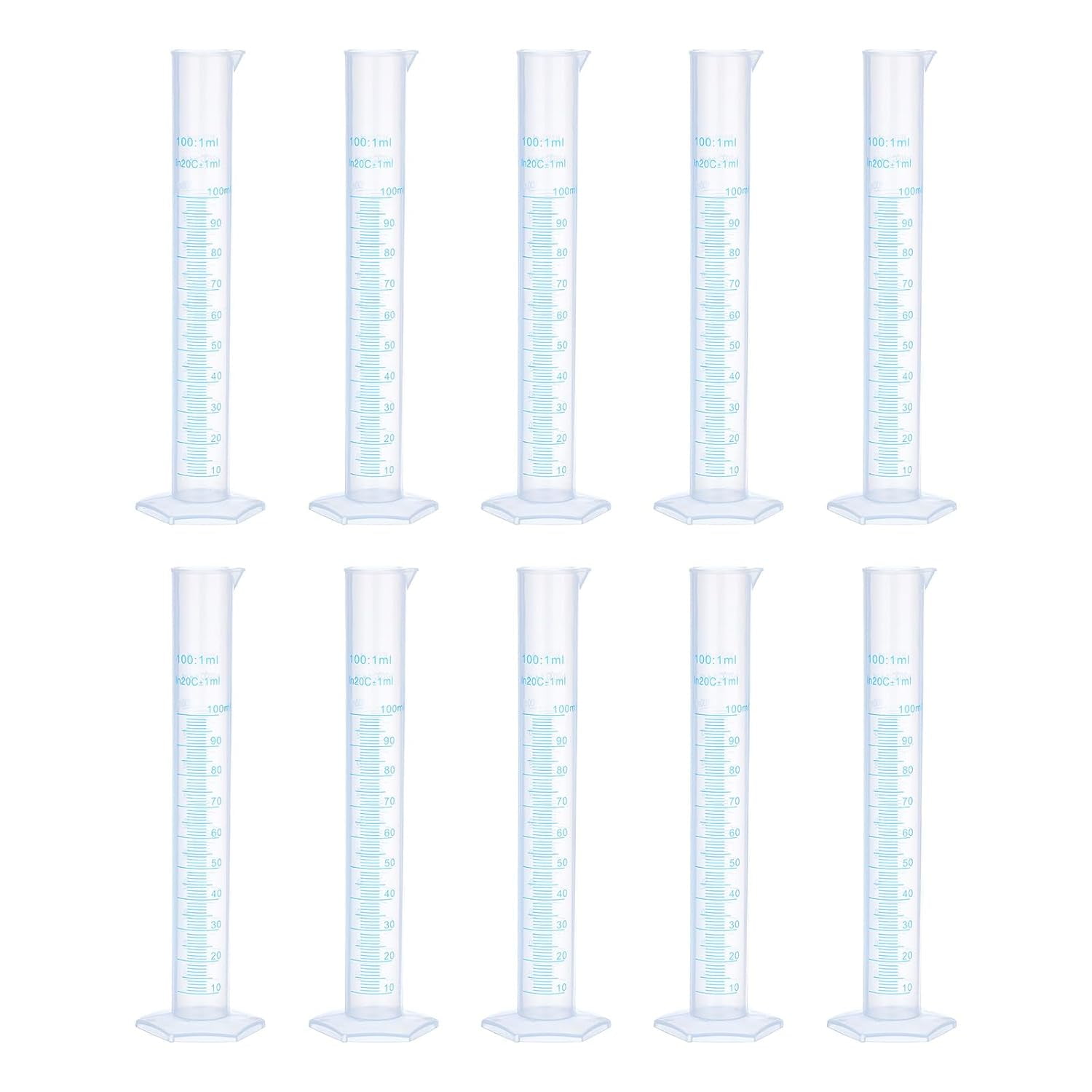 Plastic Graduated Cylinder, 100ml Measuring Cylinder, Test Tube Beakers ...