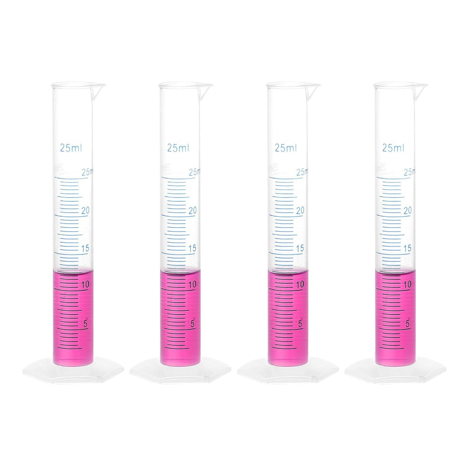 Plastic Graduated Cylinder, 25ml Measuring Cylinder, Science Test Tube ...