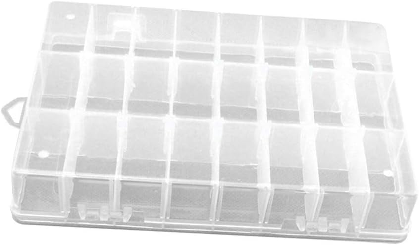Plastic Grid Box Storage Organizer Case 24 Grid Detachable Storage ...