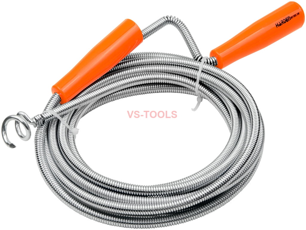 Plastic Grip 5M 16Feet Snake Spring Pipe Rod Sink Drain Cleaner Wire ...