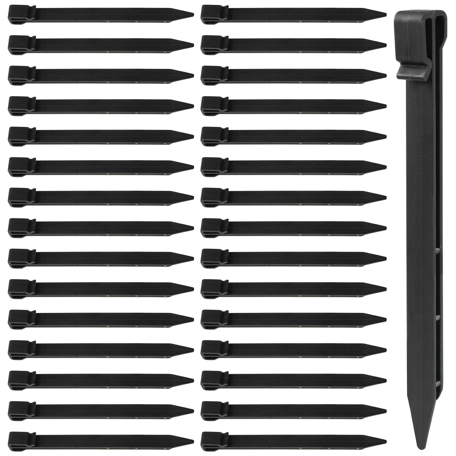 Plastic Ground Stakes 9.6 Inch Landscape Edging Stakes Tent Pegs Spikes ...