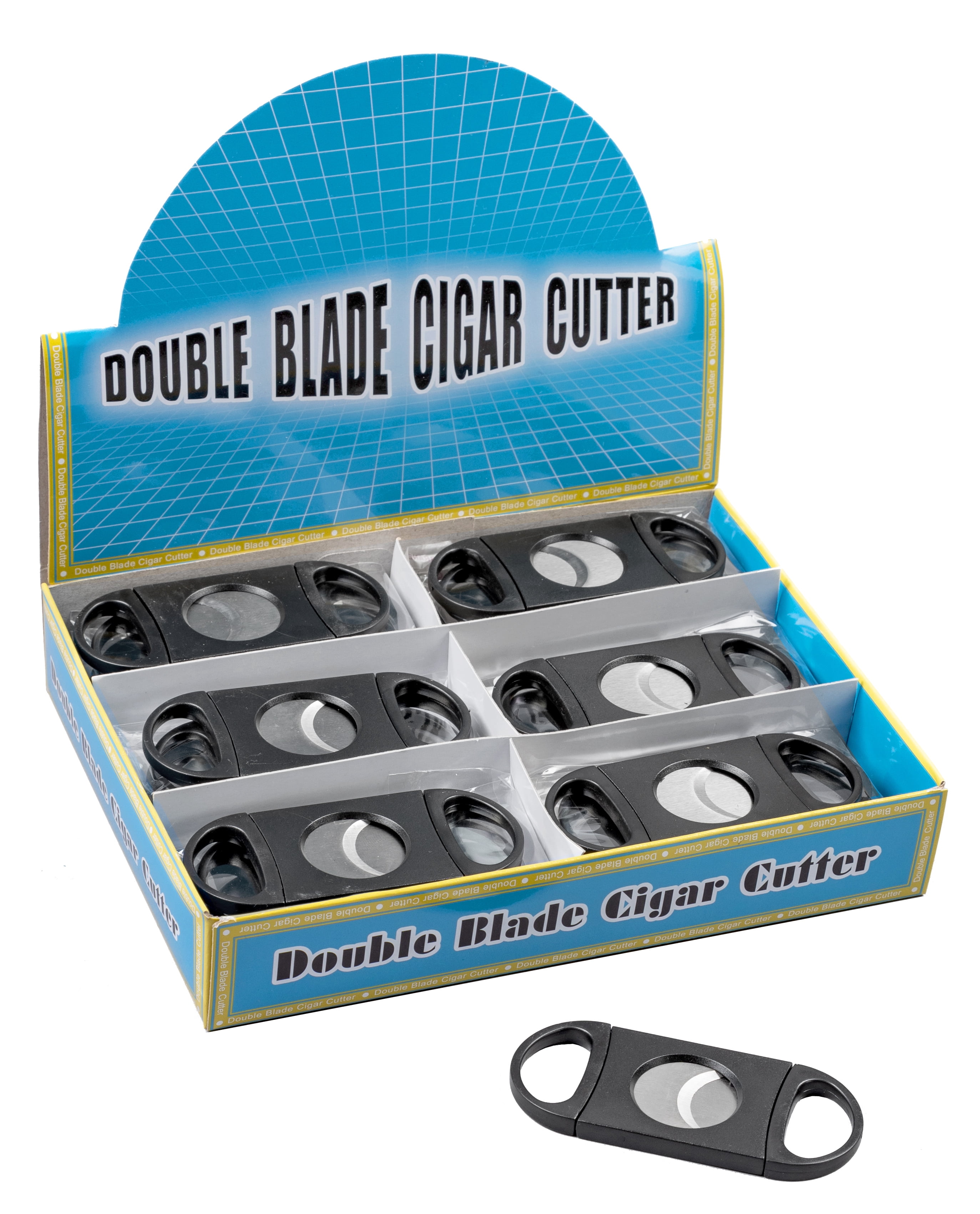 Plastic Guillotine Double Blade Cigar Cutter - Display Box of 24 - 60 ...