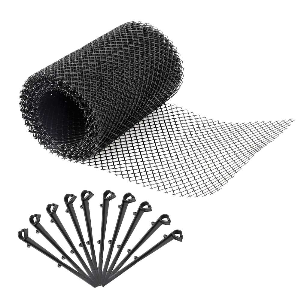 Plastic Gutter Guard Downspout Guard Mesh Plastic Rooftop Gutter Net ...