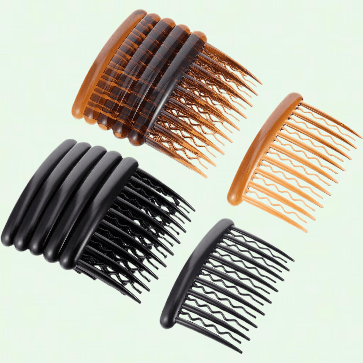Plastic Hair Combs - Pack of 12, Black and Dark Brown, Fine Hair ...