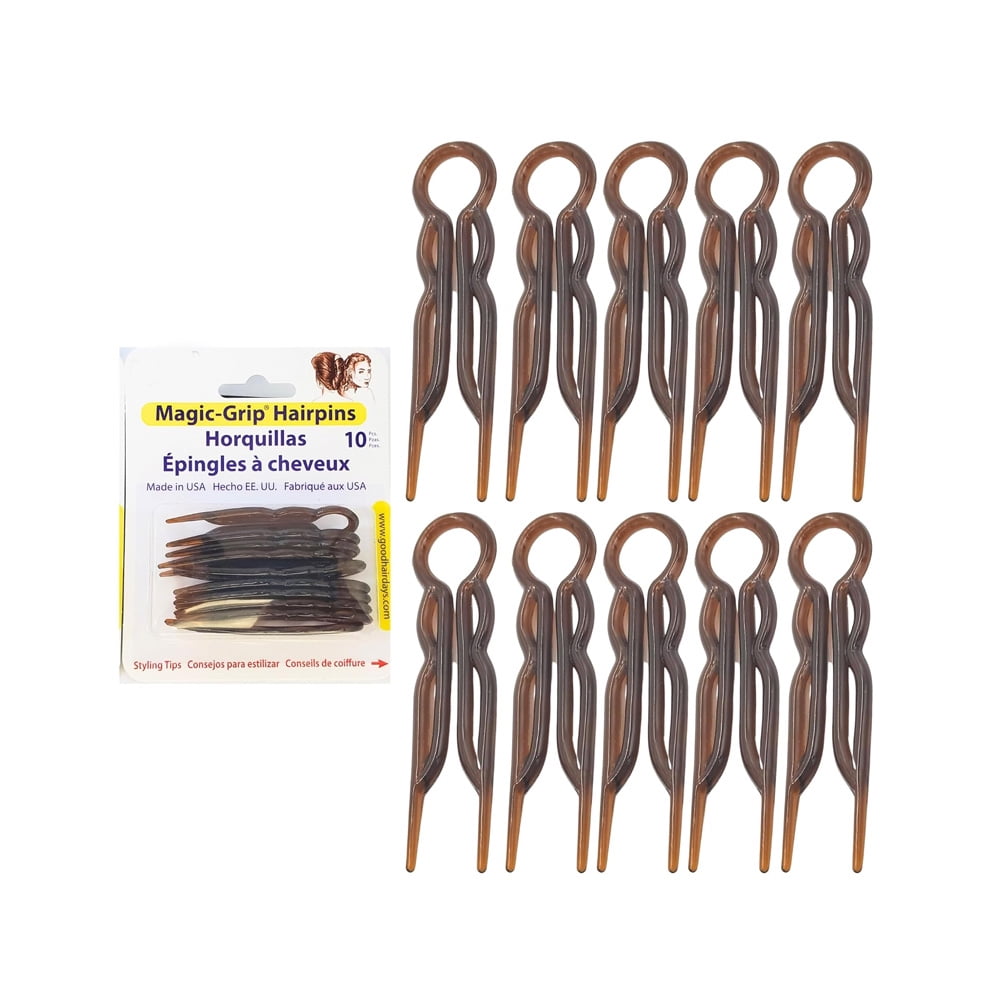 Plastic Hair Pins, U-shaped Magic Grip Hairpins, Fast Spiral Hair Grip ...