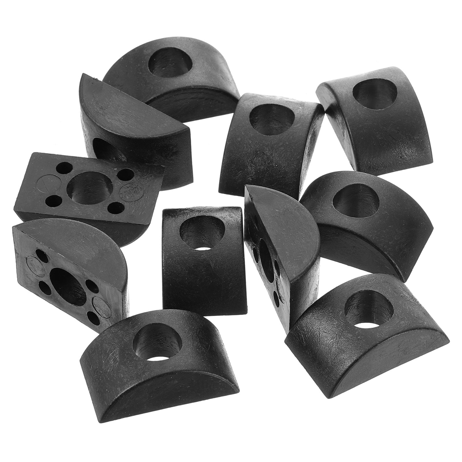 Plastic Half Moon Spacer Connector Hardware Fittings Black 10mm Hole ...