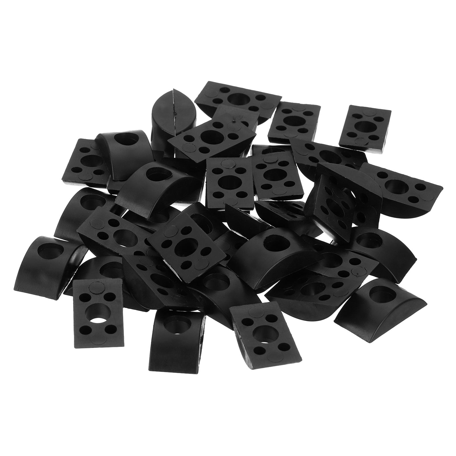 Plastic Half Moon Spacer Connector Hardware Fittings Black 8mm Hole Dia ...