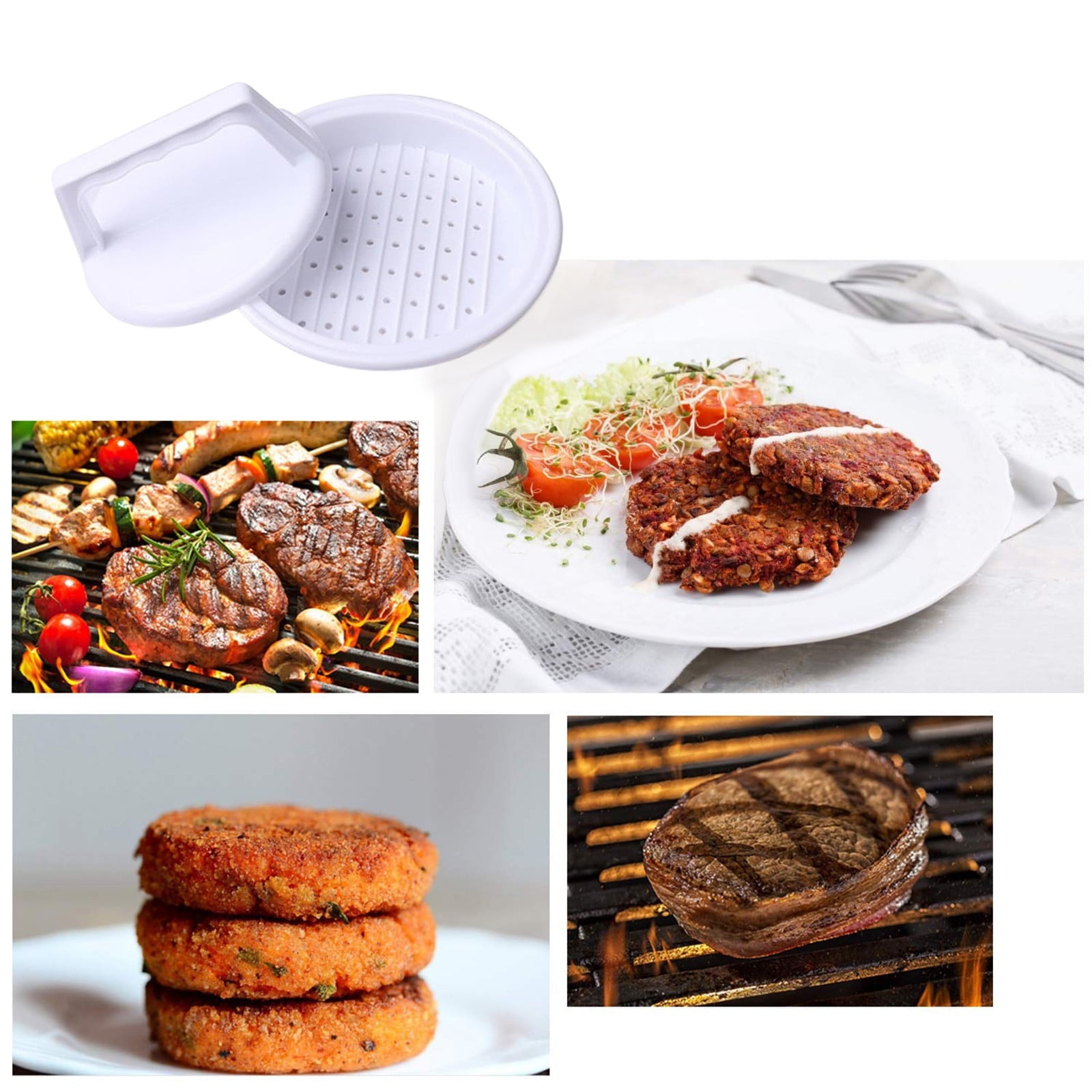 Plastic Hamburger Multifunctional Meat Press Patties Mould Patty Maker ...