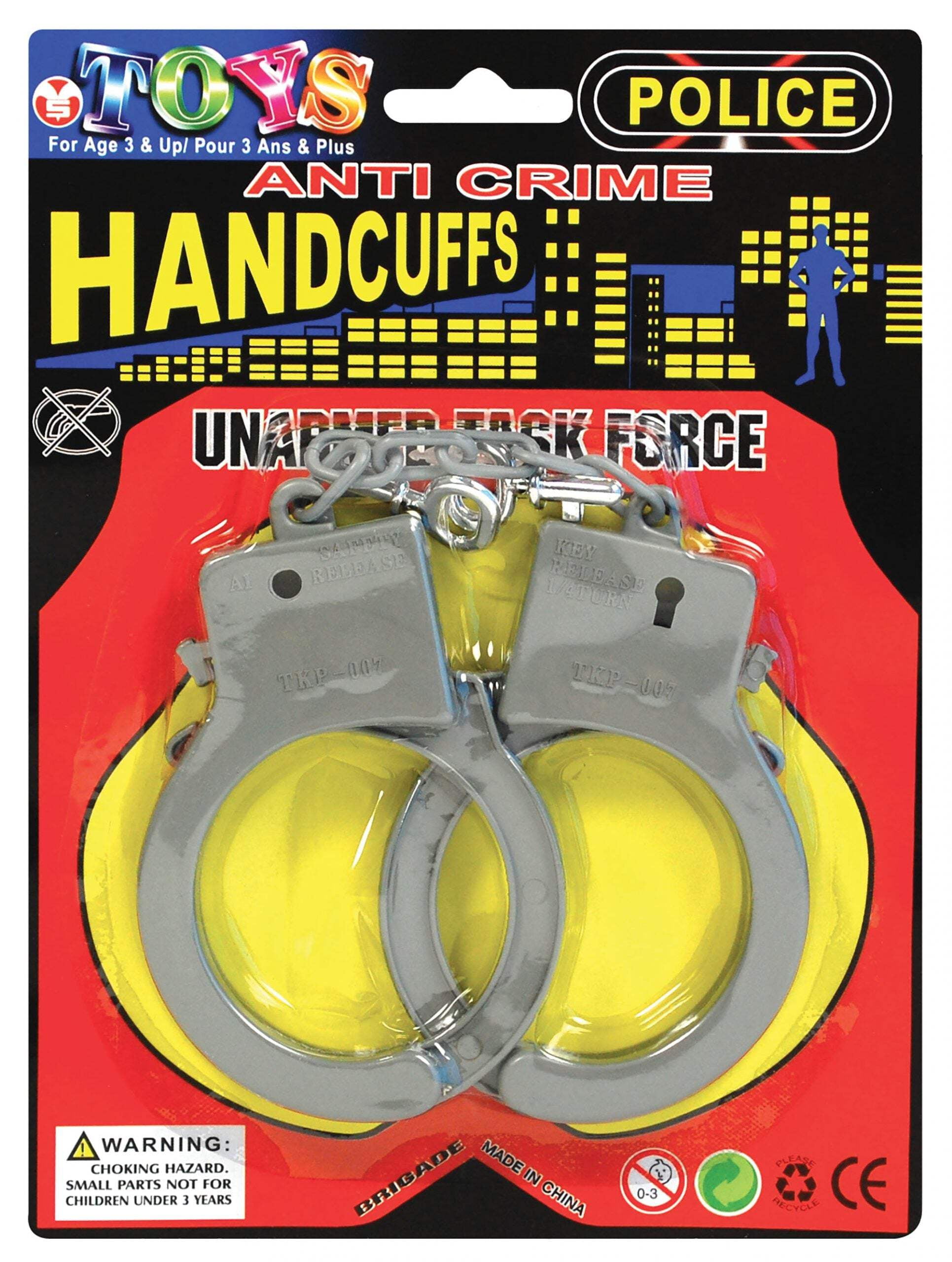 Plastic HanDCuffs General Jokes Unisex Practical One Size Kids Silver ...