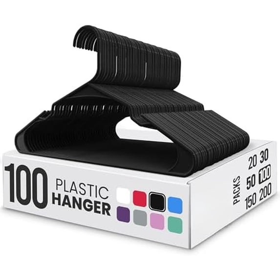 Plastic Hangers 100 Pack - Perfect Space Saving Clothes Hanger ...