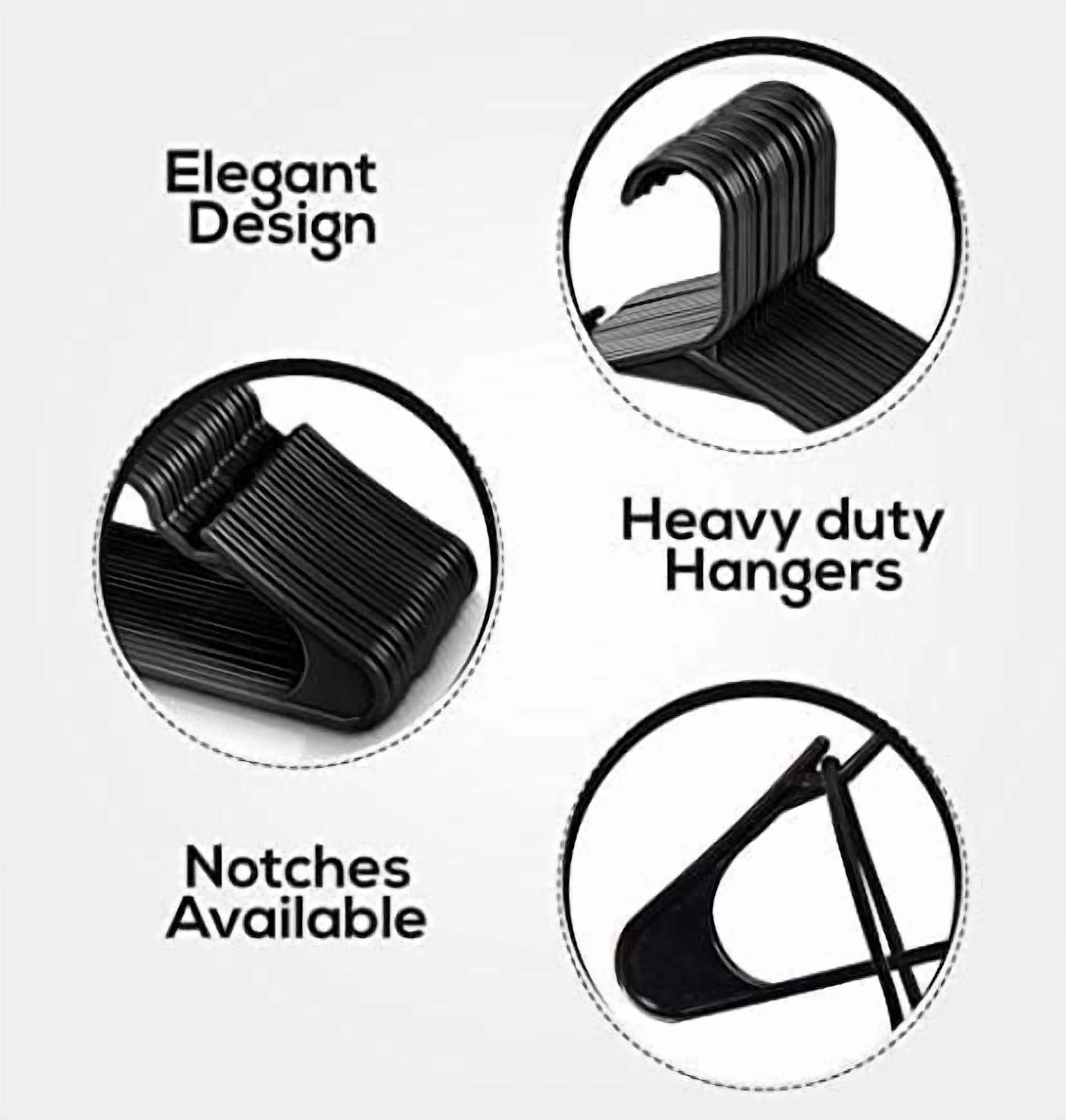 Plastic Hangers 100 Pack - Perfect Space Saving Clothes Hanger ...