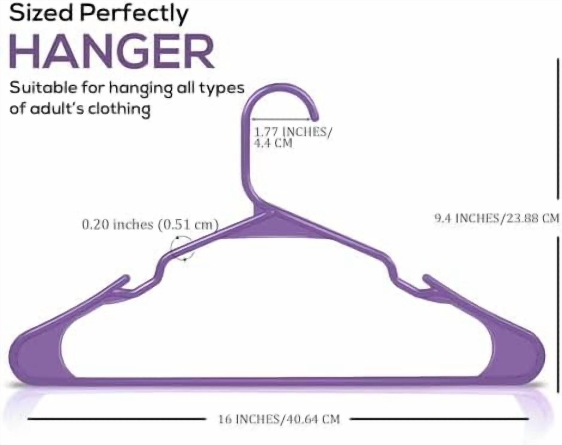 Plastic Hangers 100 Pack - Perfect Space Saving Clothes Hanger ...
