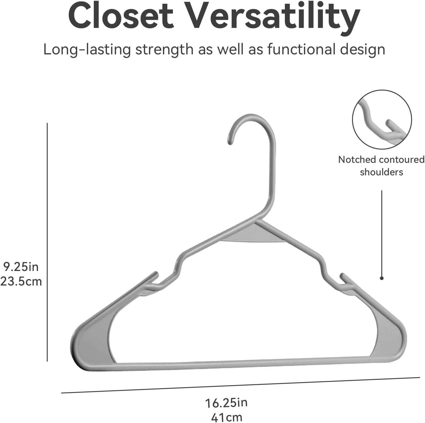 Plastic Hangers - 50 Pack,Durable Space Saving Hangers for Everyday Use ...