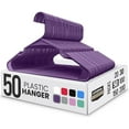 Plastic Hangers 50 Pack - Perfect Space Saving Clothes Hanger - Durable ...