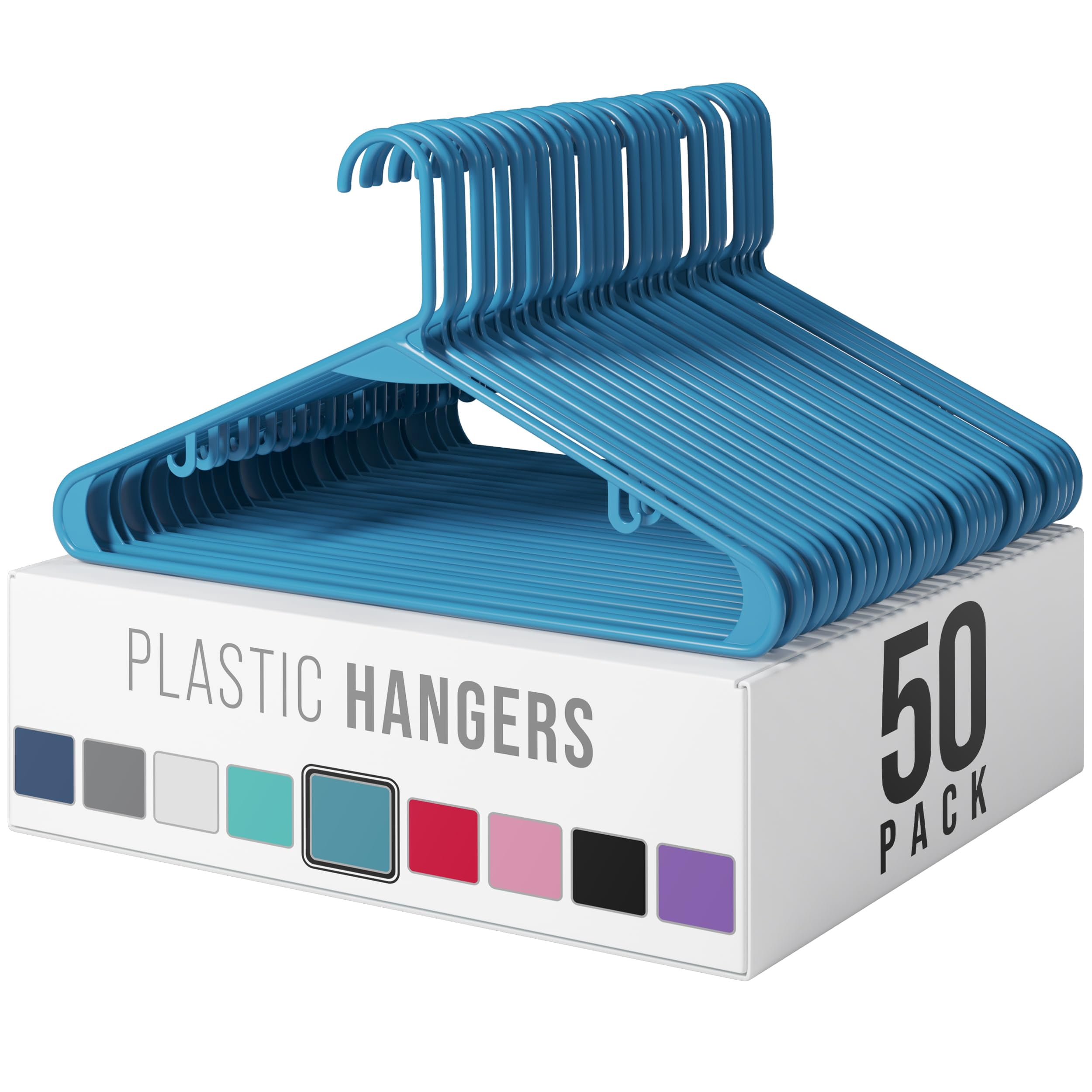 Plastic Hangers 50 Pack White - Clothes Hangers - Makes The Perfect ...