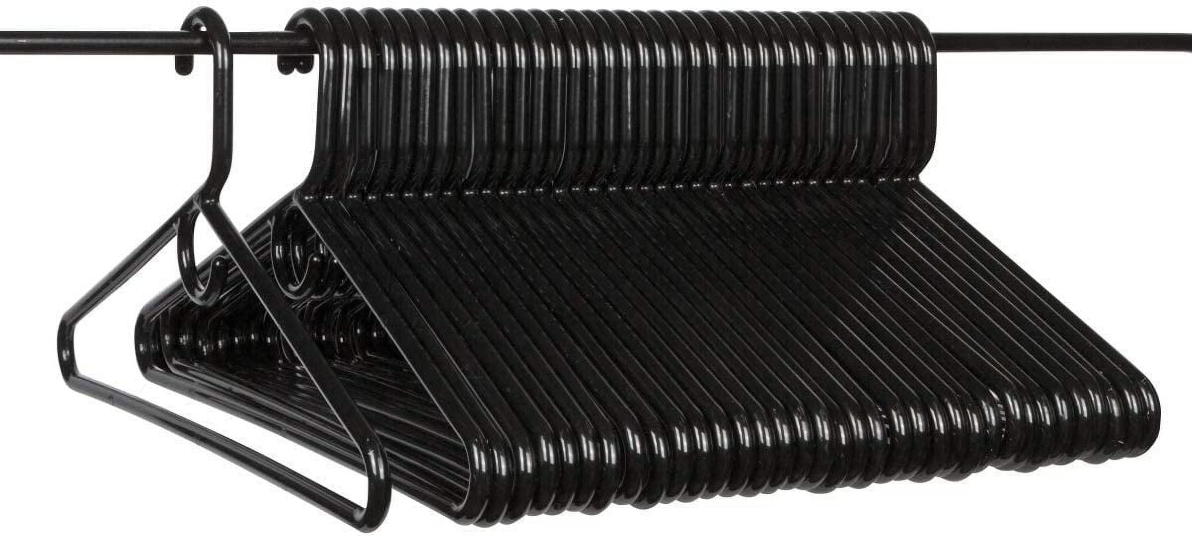 Plastic Hangers Heavy Duty, 24 Pcs. Black Color, Made in , 3/8 ...