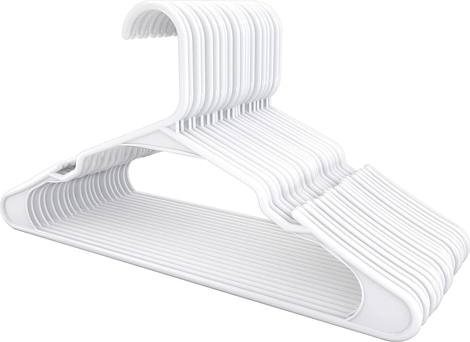 Plastic Hangers Light weight Space Saving Hangers 30 & 50 Pack ...