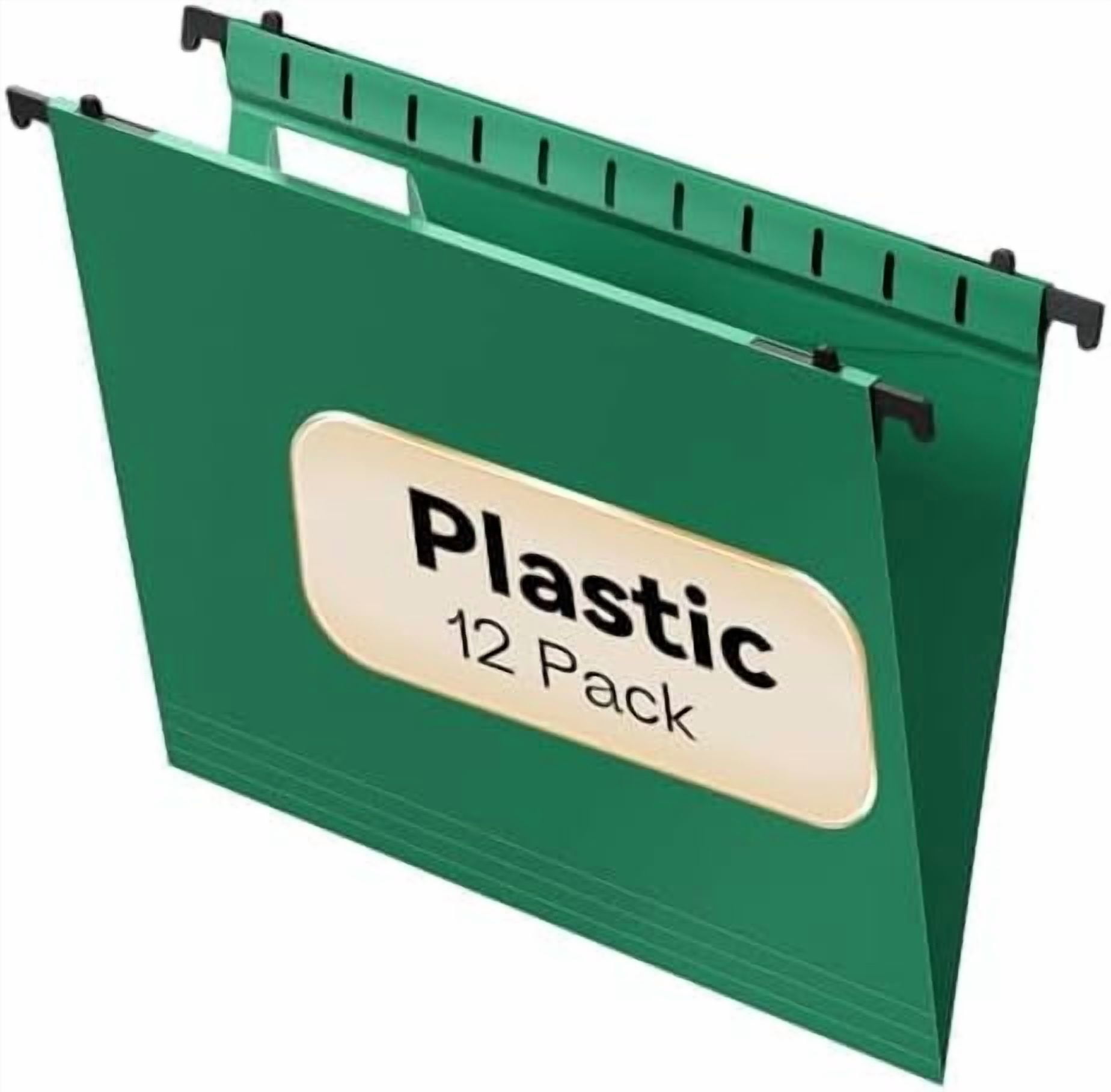 Plastic Hanging File Folder Letter Size,12 Pack Reinforced Heavy Duty ...