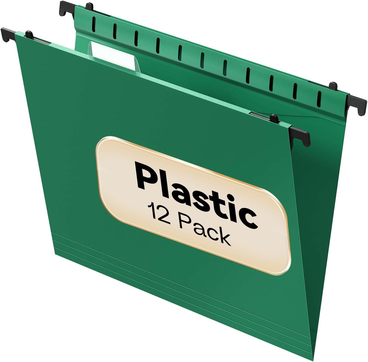 Plastic Hanging File Folder Letter Size,12 Pack Reinforced Heavy Duty ...
