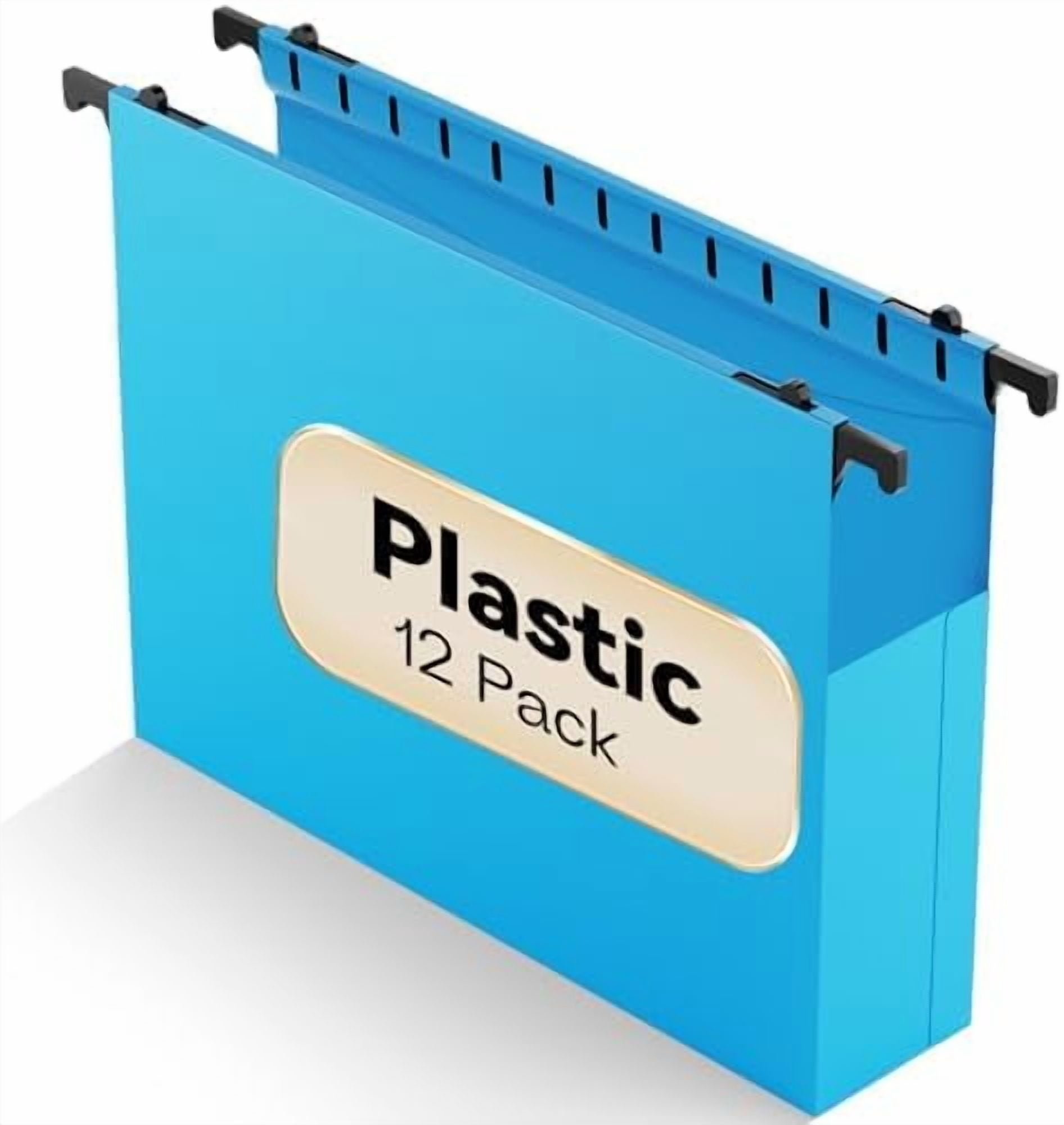 Plastic Hanging File Folders Expandable,12 Pack Extra Capacity Hanging ...