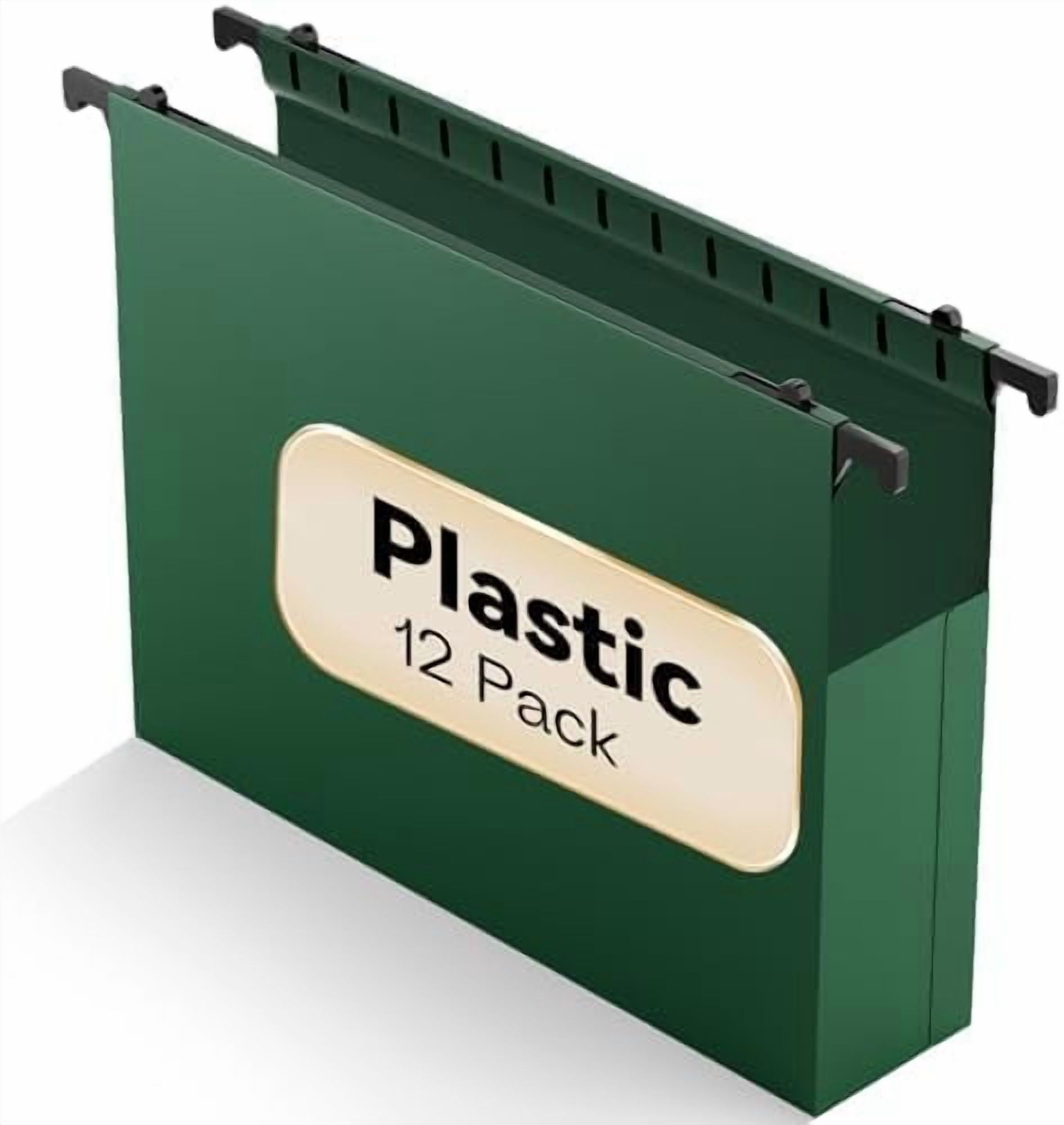 Plastic Hanging File Folders Expandable,12 Pack Heavy Duty Hanging File ...