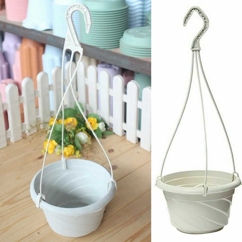 Plastic Hanging Flower Pot Hook Type Plant Hanger Basket Flowerpot For ...