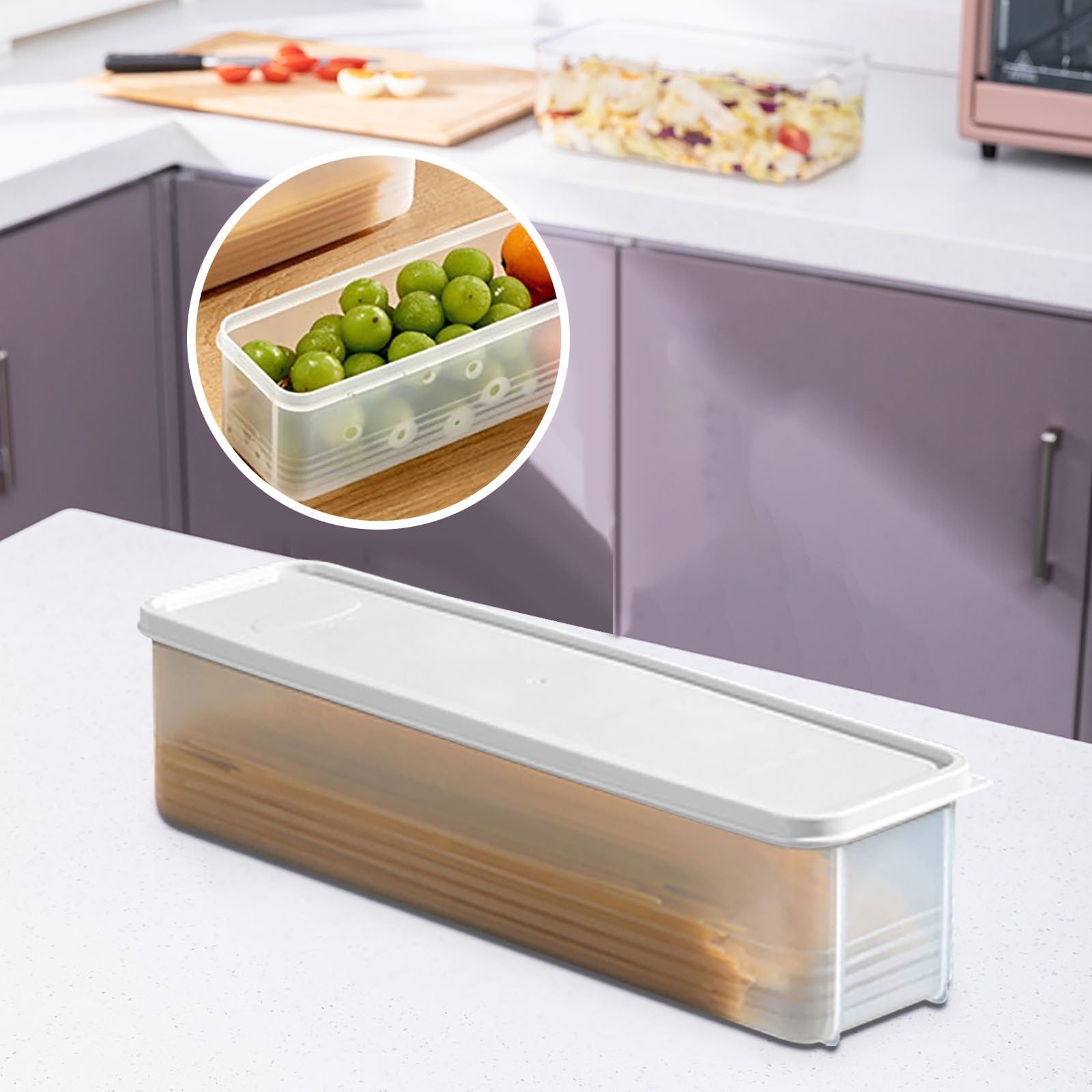 Plastic Hanging Food Sealing Box, Kitchen Refrigerator Organizer ...