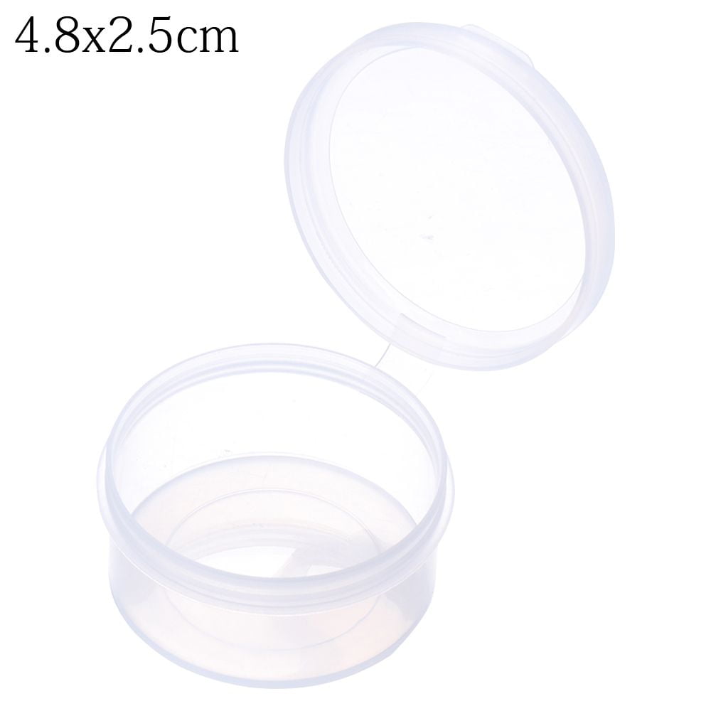 Plastic Hardware Case Round Beads Container Small Storage Box Jewelry ...