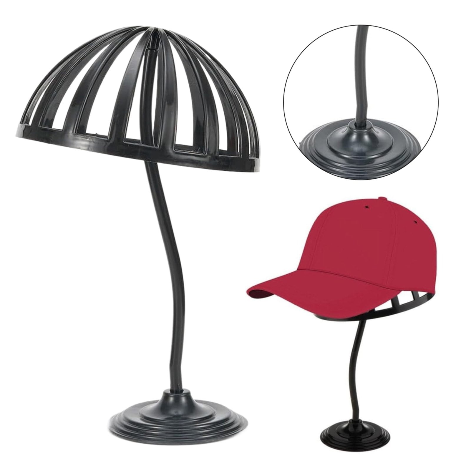 Plastic Hat Stand Rack For Adult's Cap Standing Tabletop Hat Display ...
