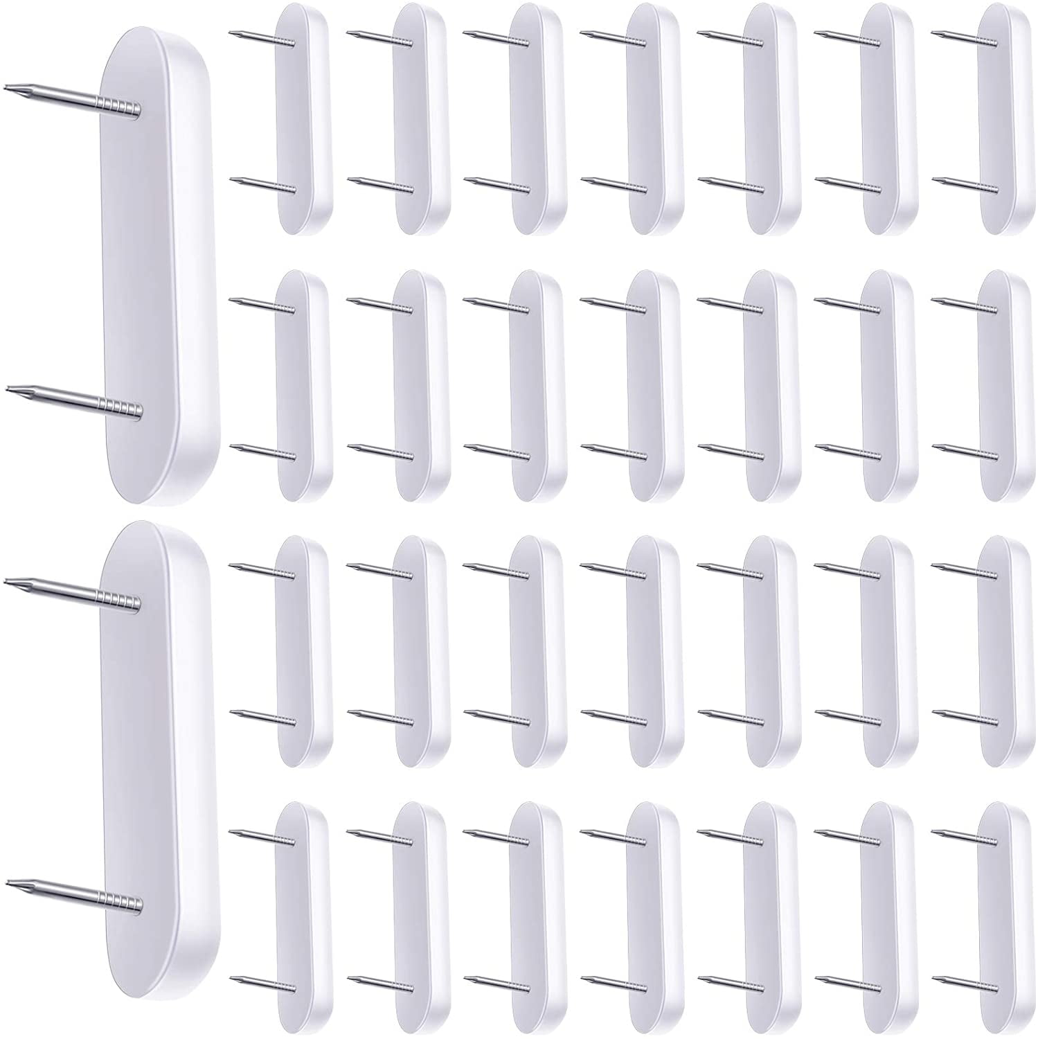 Plastic Head Double Pins Bed Skirt Holding Pins White Furniture Chair ...