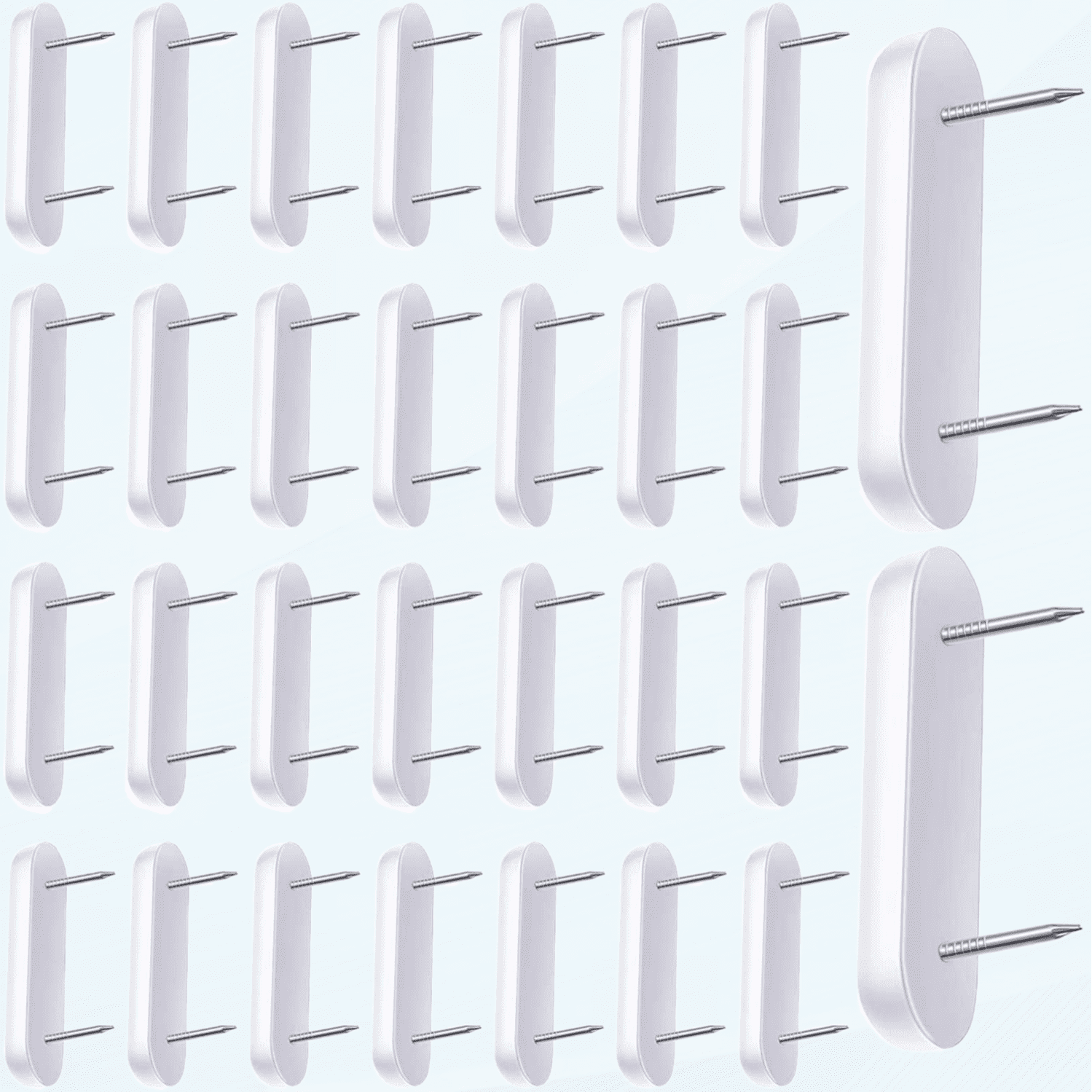 Plastic Head Double Pins Bed Skirt Holding Pins White Furniture Chair ...