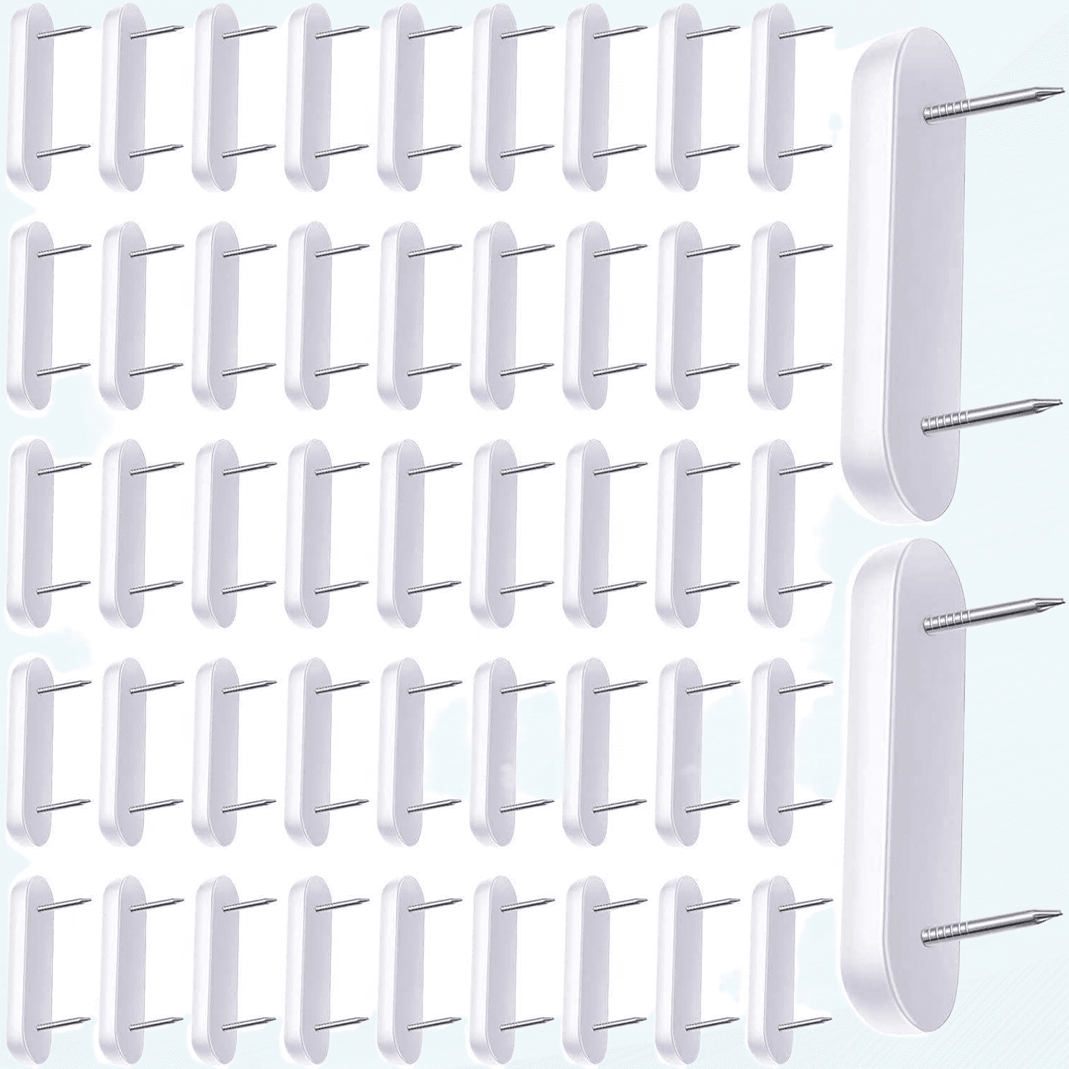 Plastic Head Double Pins Bed Skirt Holding Pins White Furniture Chair ...