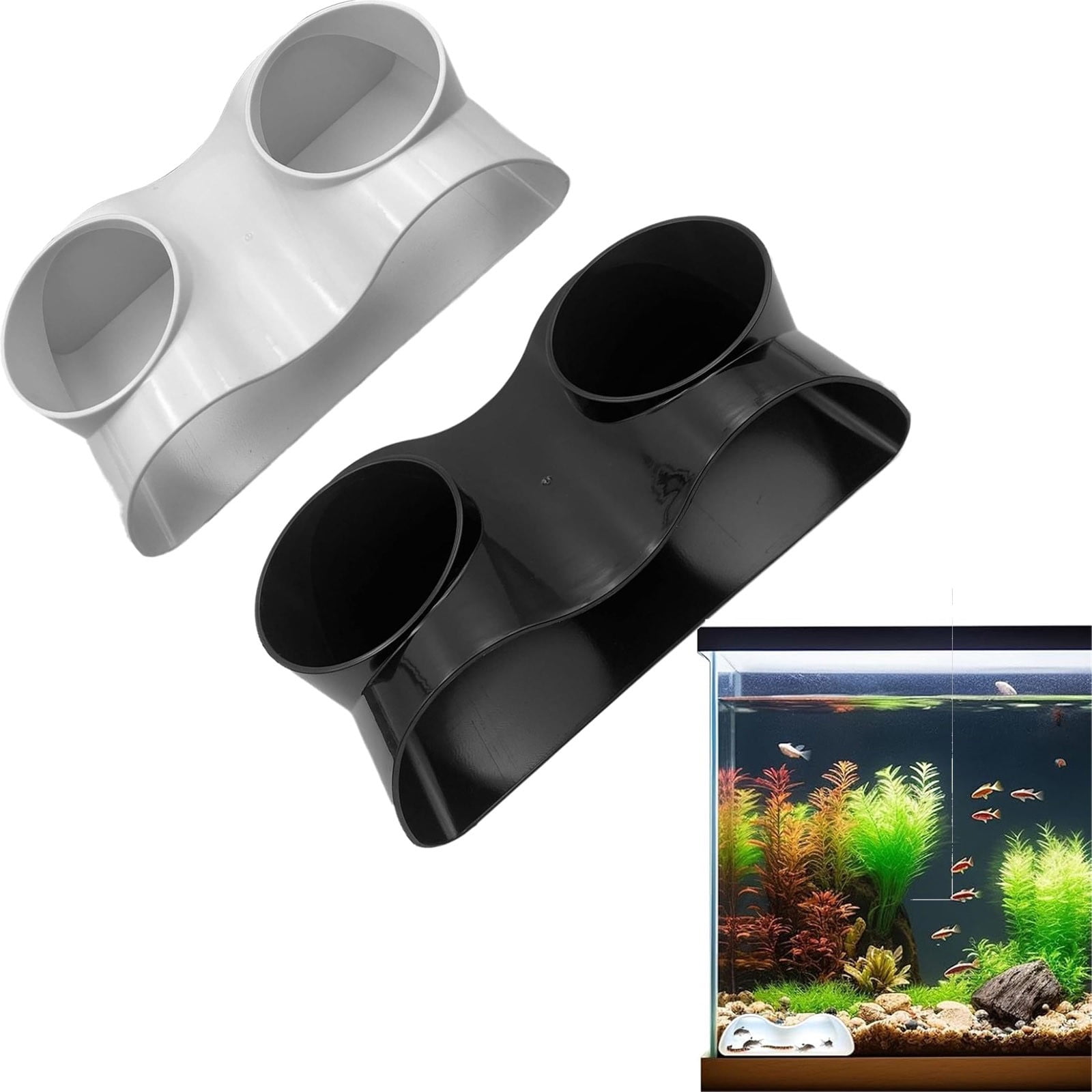 Plastic Hide Aquarium Tunnel, Fish Caves, Catfish Hiding Place, 2 Holes ...