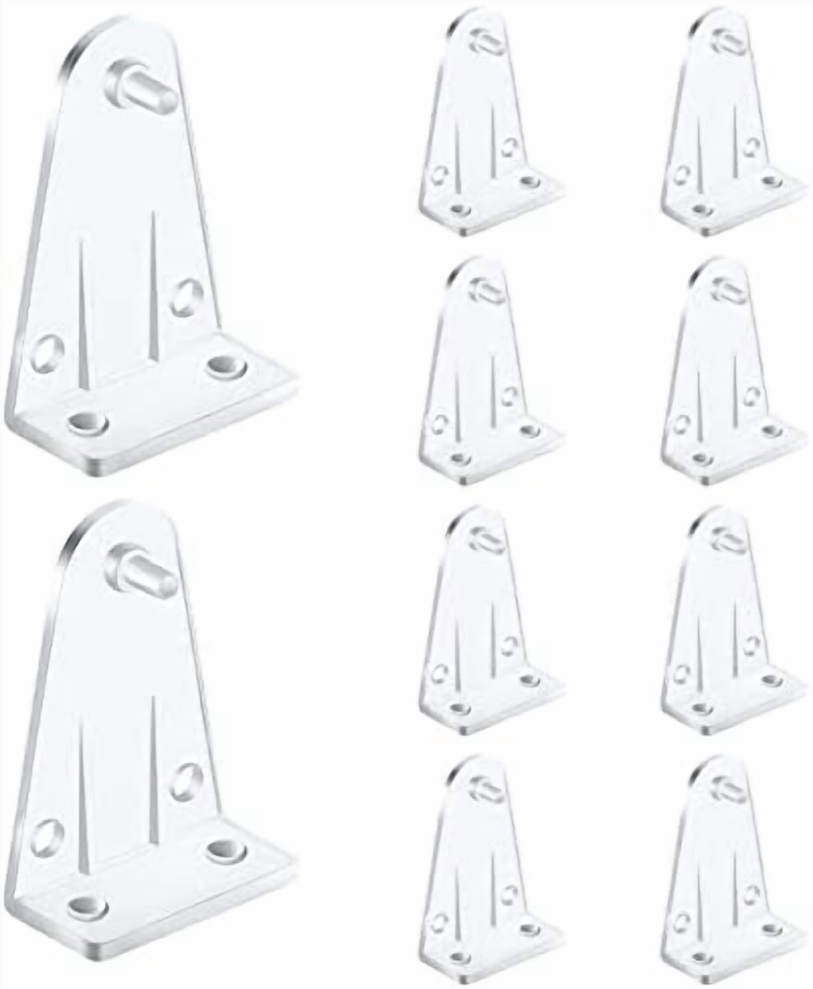 Plastic Hold Down Bracket, 10pcs Clear Plastic Blinds Bottom Rail ...