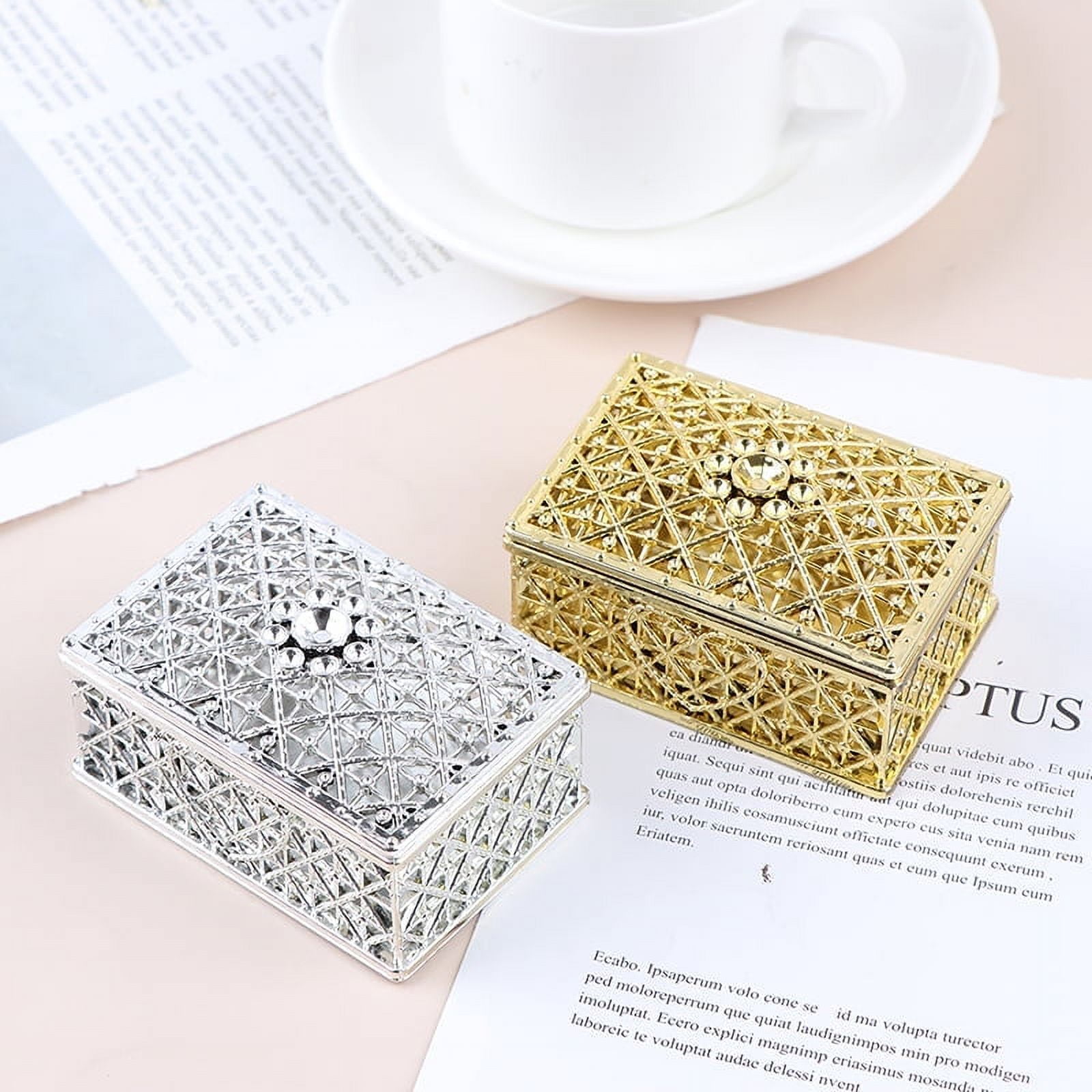 Plastic Hollow Gold Foil Candy Box Chocolate Gift Treat Boxes Wedding ...