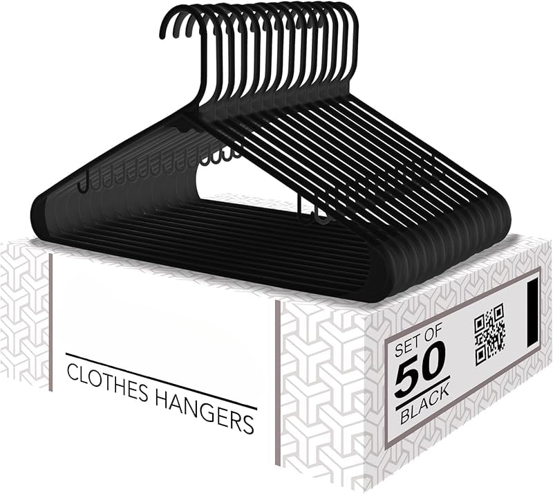 Plastic Hooks Hangers Space Saving Tubular Clothes Hangers Standard ...