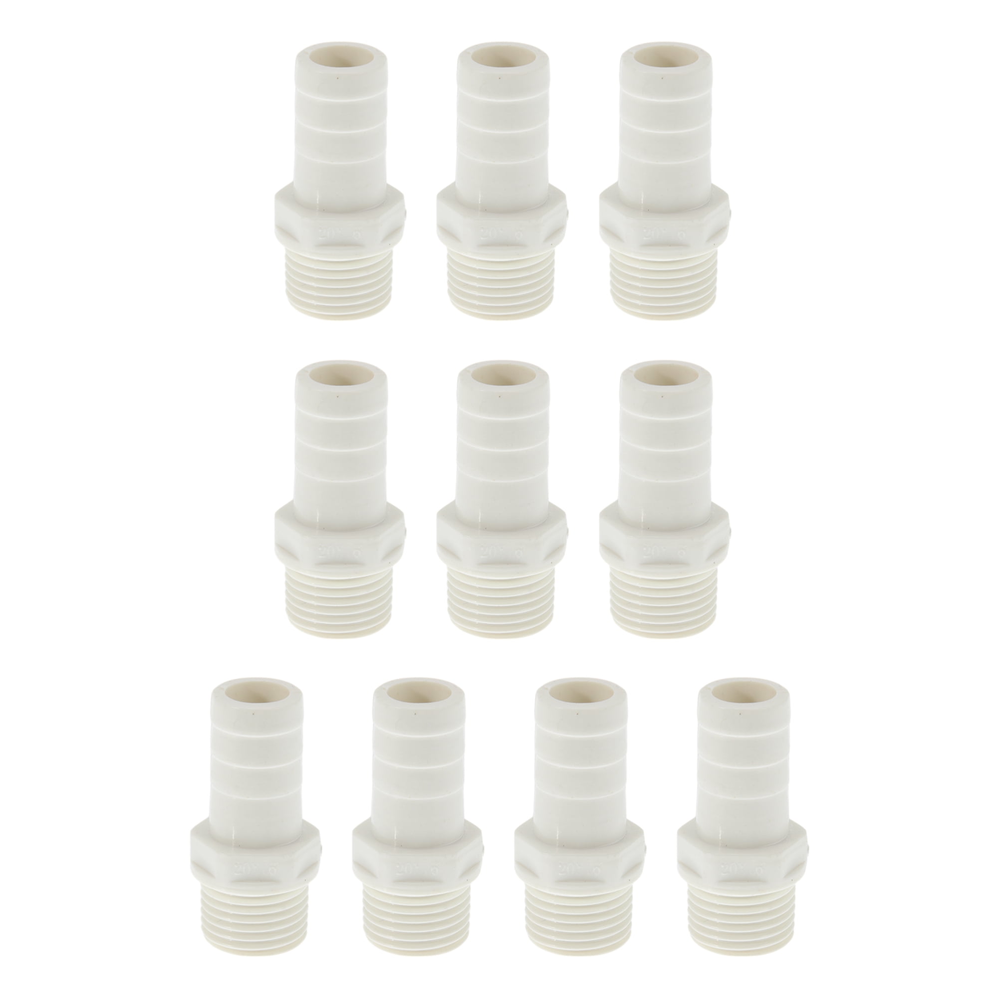 Plastic Hose Barb Fitting 0.6" 1/2"G Male Thread Straight Pipe ...