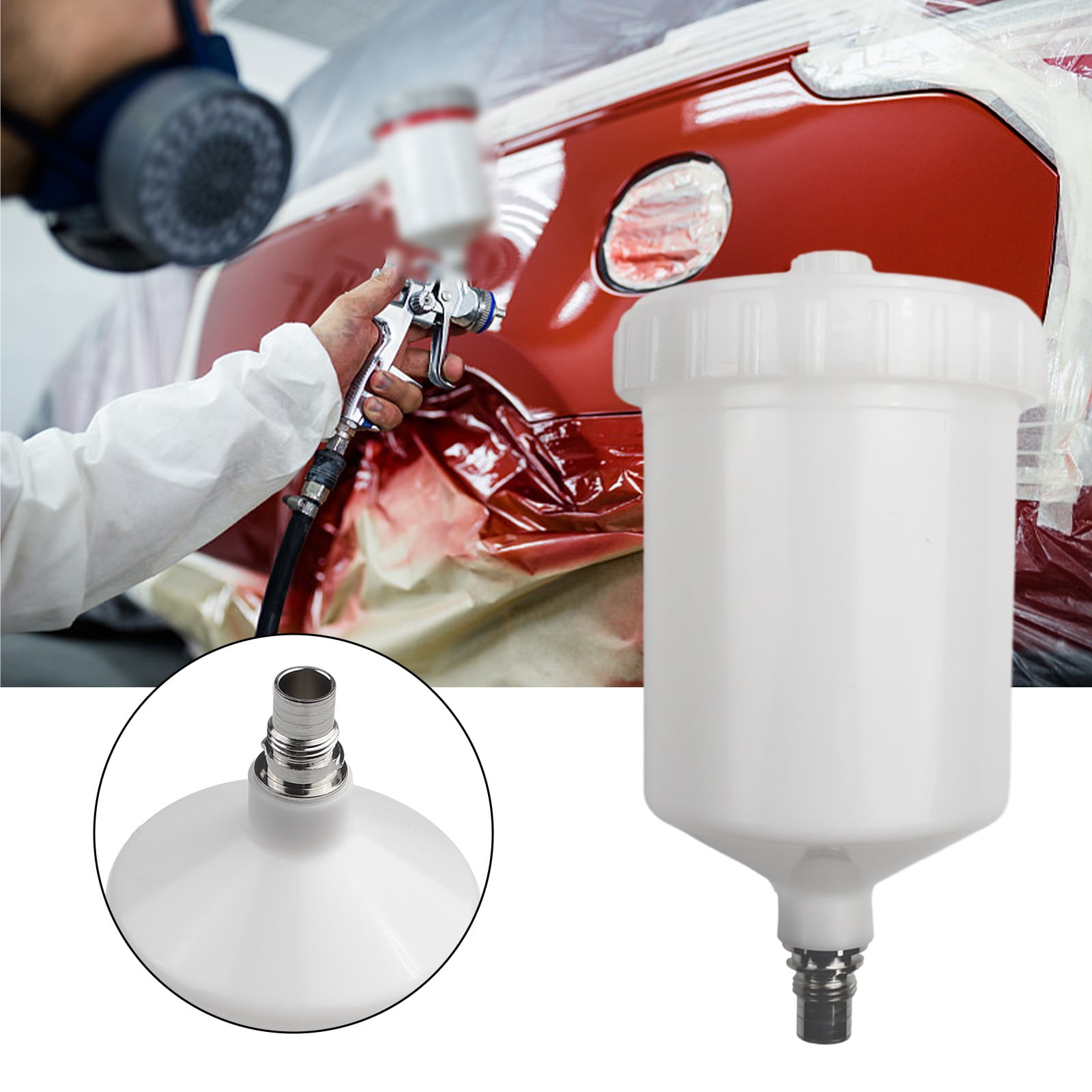 Plastic Hvlp Paint Cup Pot Fit for Sata Spray Connector Jet Paint ...