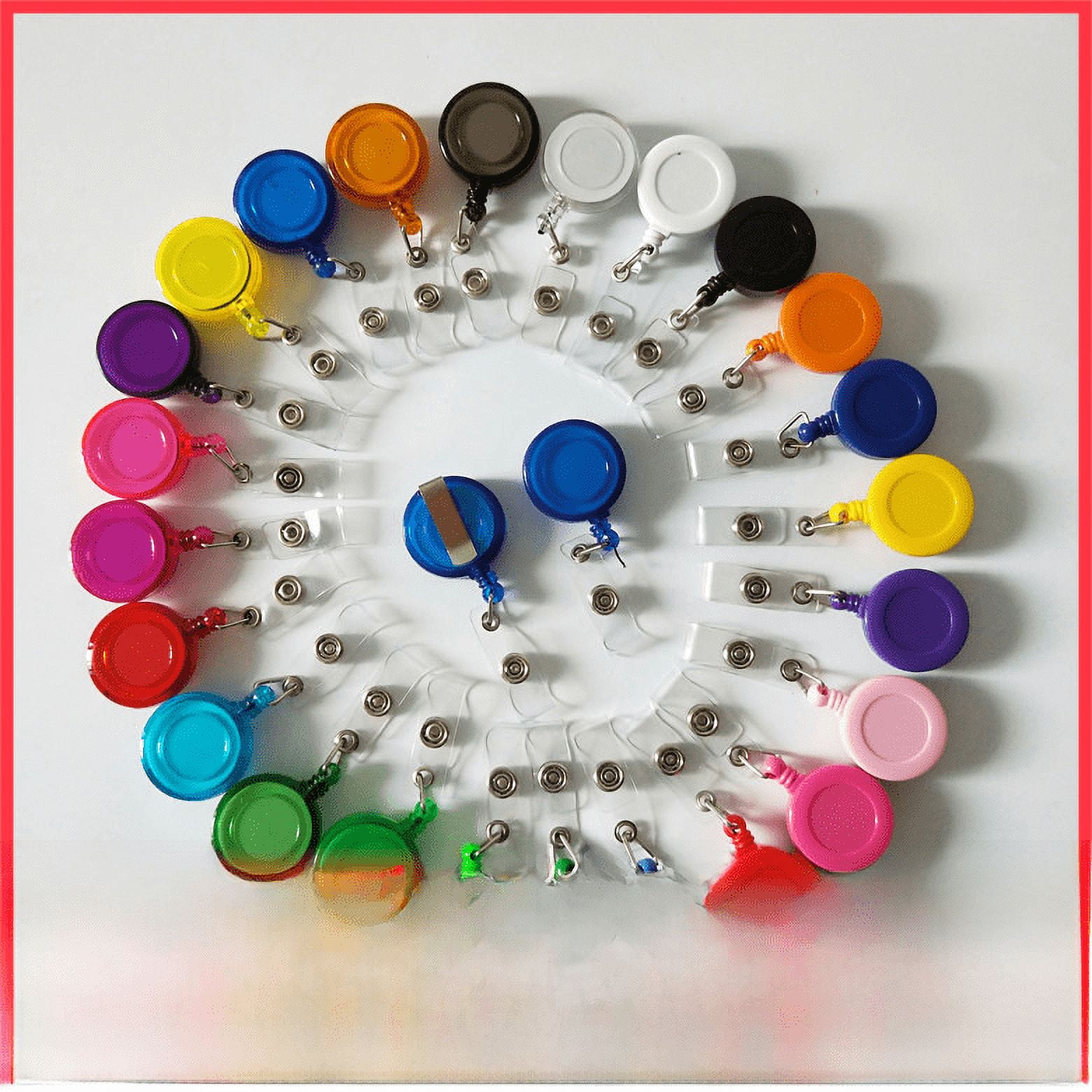 Plastic ID Nurse Telescopic Easy-pull Anti-loss Device Keychain Round ...