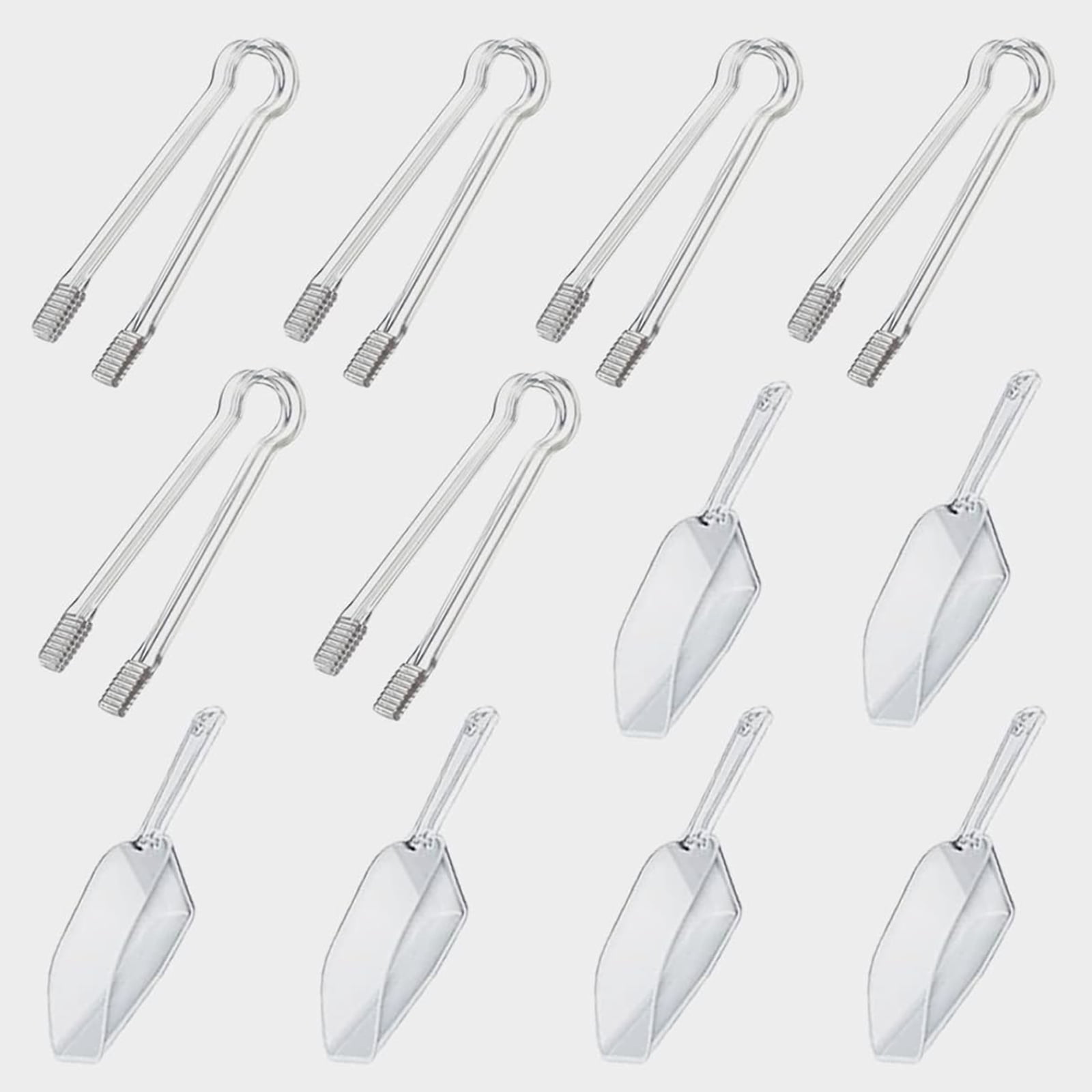 Plastic Ice Tongs and Scoops Mini Kitchen Tongs Utility and Ice Shovel ...
