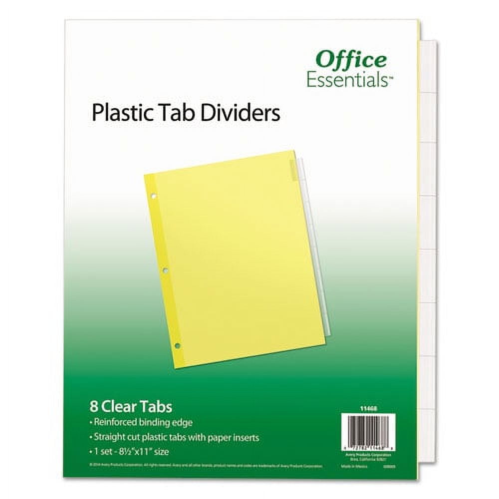Plastic Insertable Dividers, 8-Tab, Letter | Bundle of 10 Sets ...
