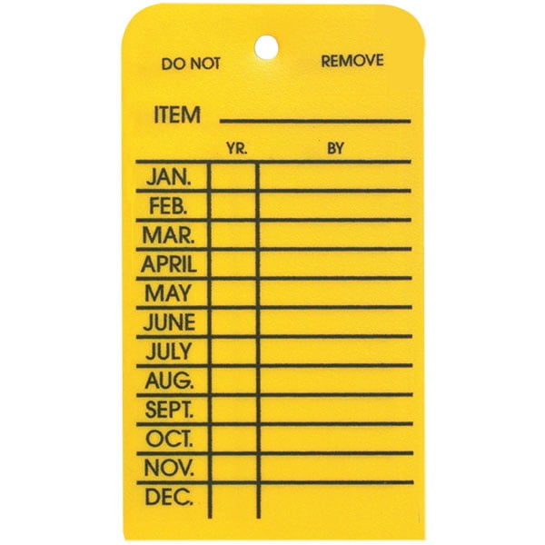 Plastic Inspection Tag (One Year Only) - Walmart.com