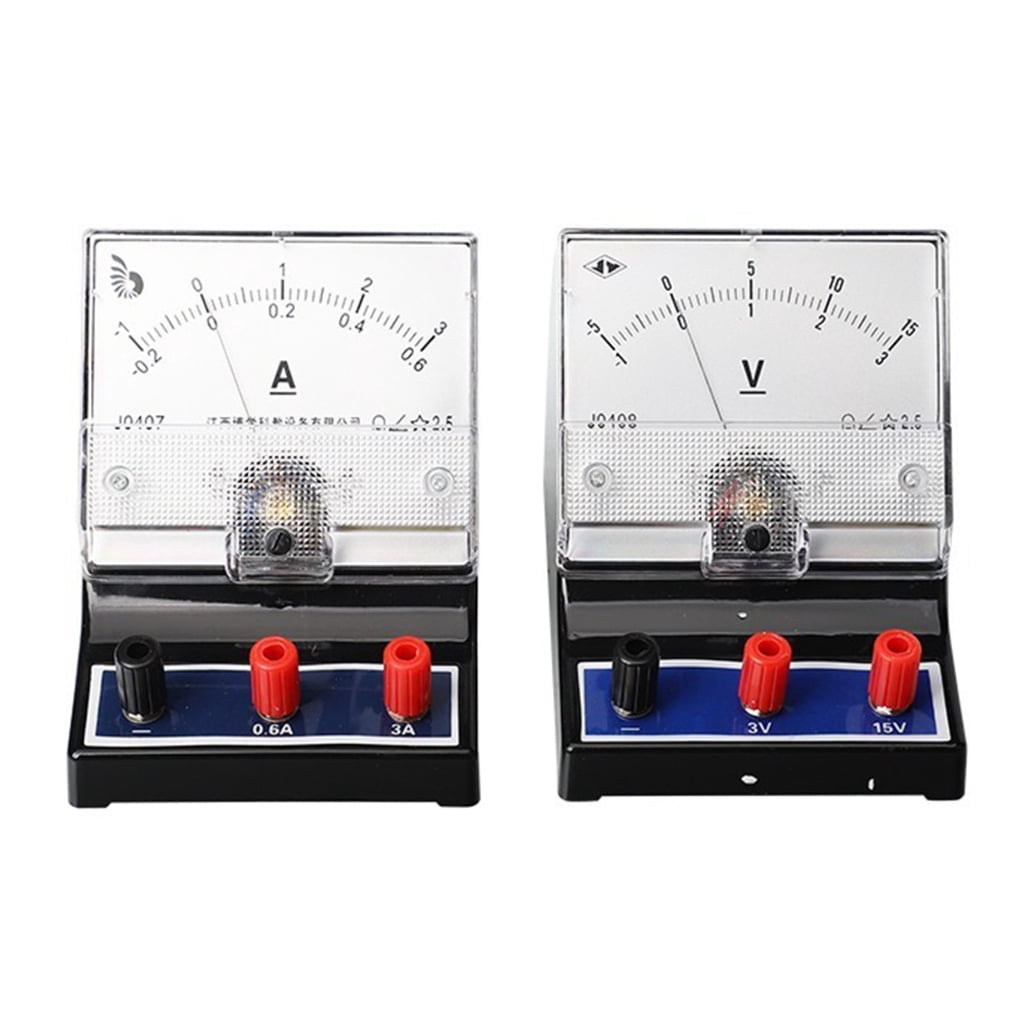 Plastic Insulated Voltmeter Ammeter Set Physics Circuit Experiment ...