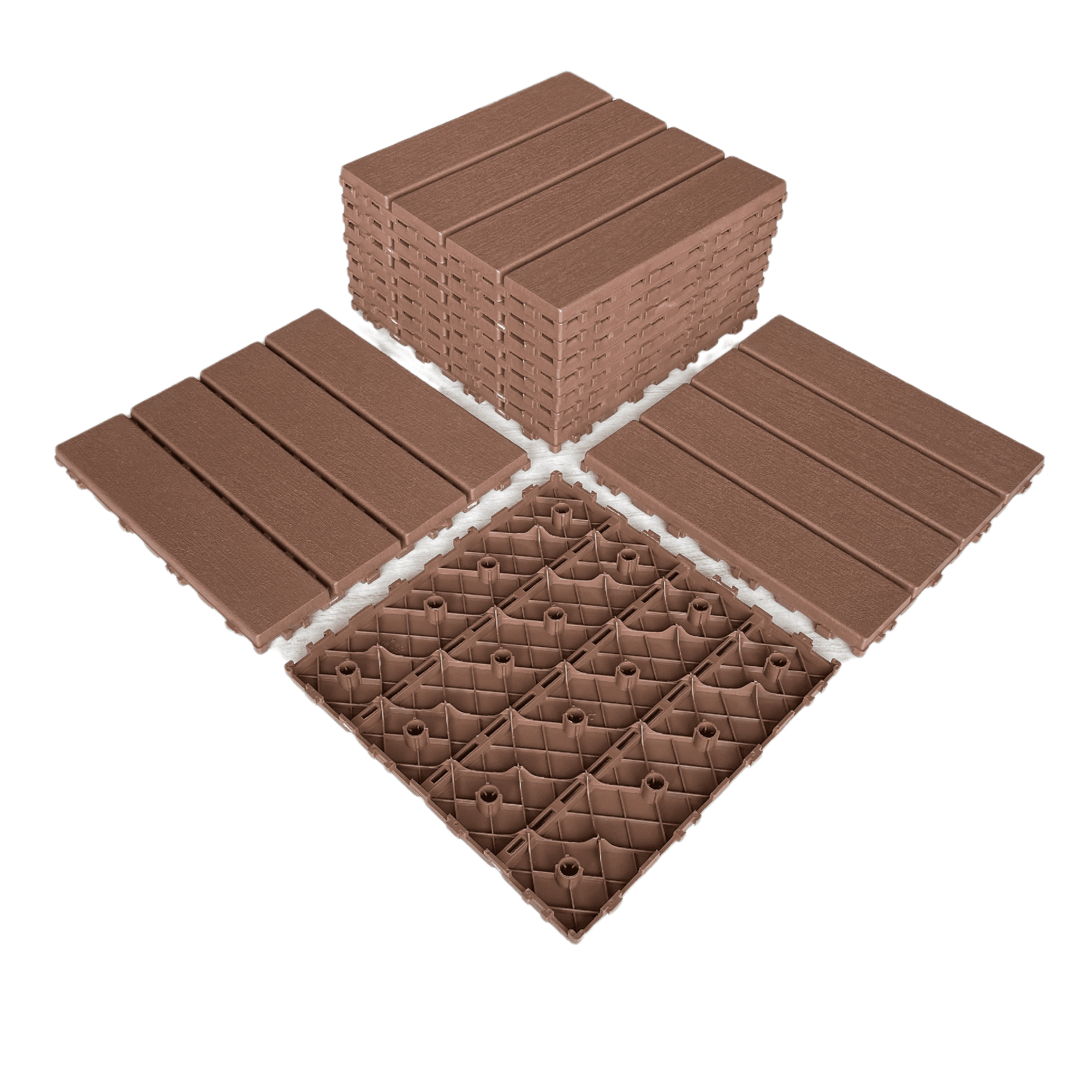 Plastic Interlocking Deck Tiles, 27/44 Pack 12"x12" Outdoor Floor Tiles ...